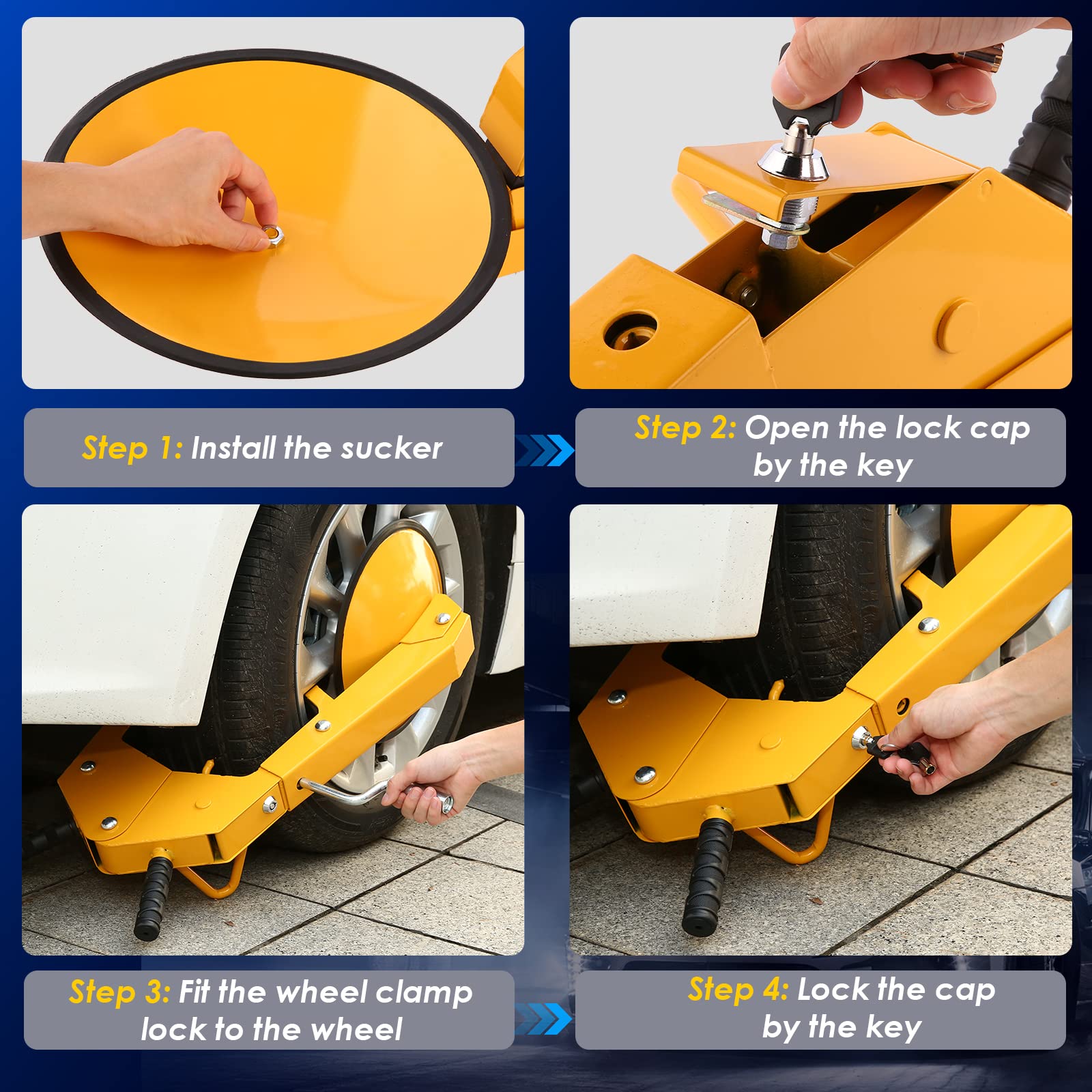 Hurbo Wheel Lock Clamp Adjust...B07MK1ZZYJ | Encarguelo.com