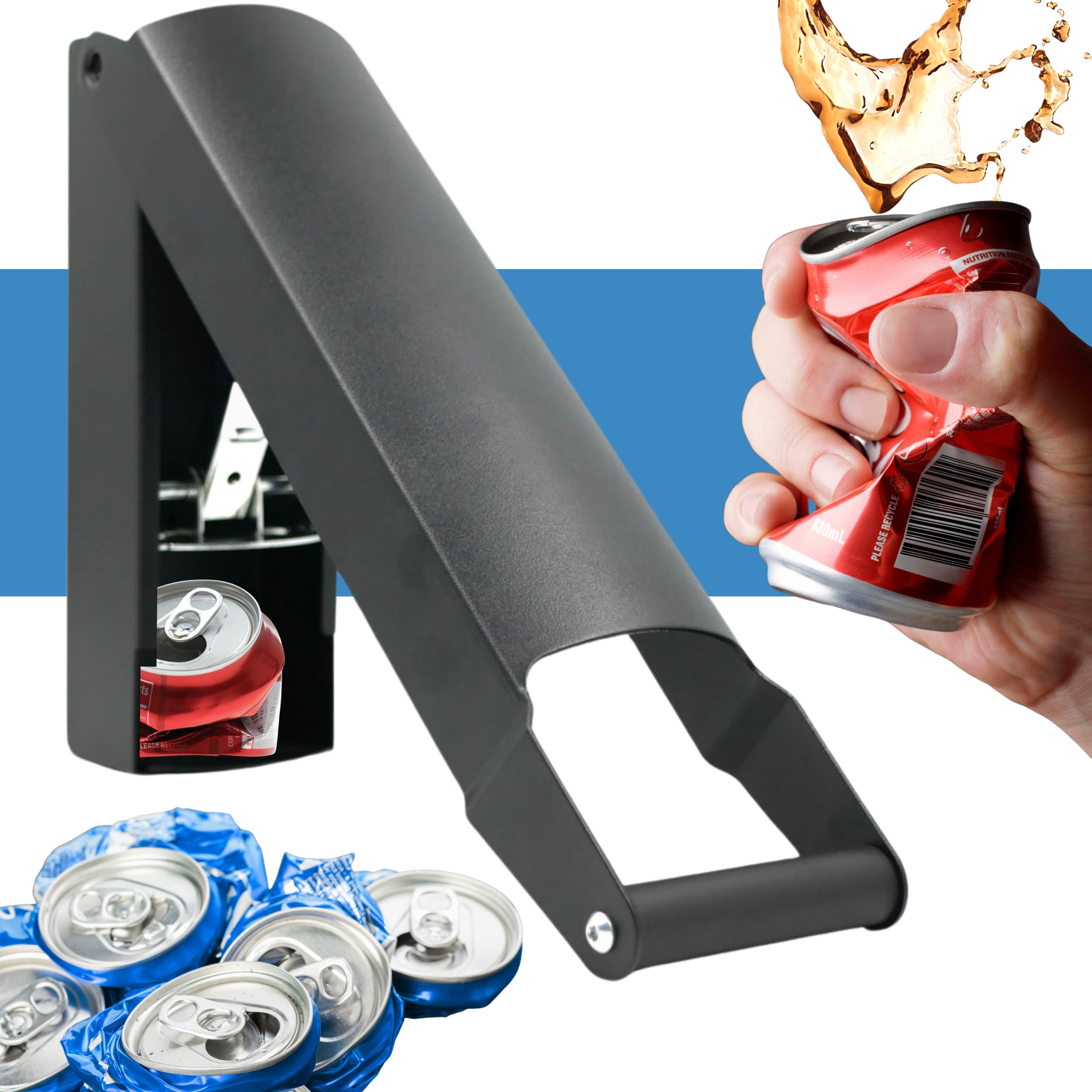 Amazon.com: Wall Mounted Black Can Crusher - Heavy Duty Can Crushers ...