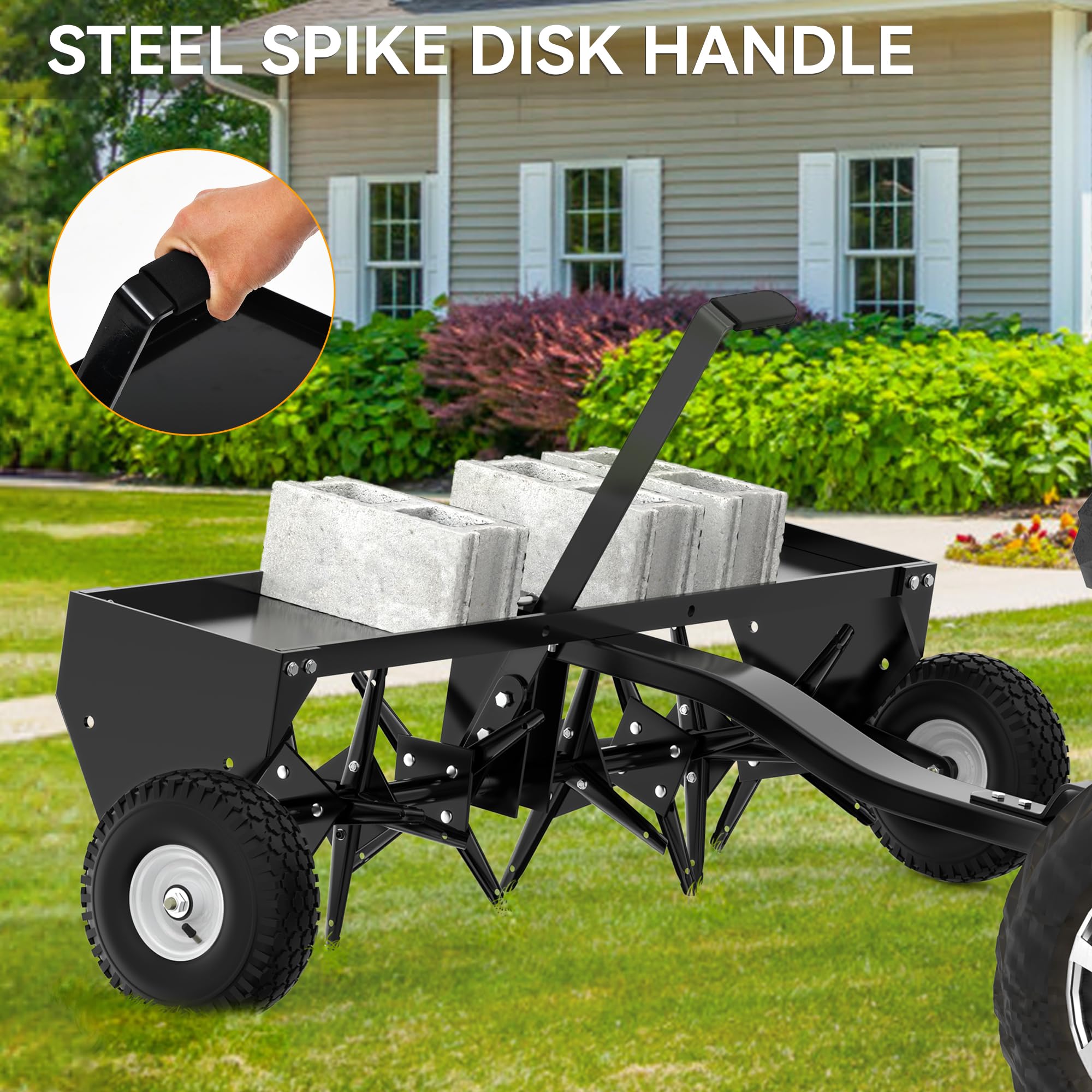 Snapklik.com : YINTATECH 48" Lawn Aerator Tow Behind