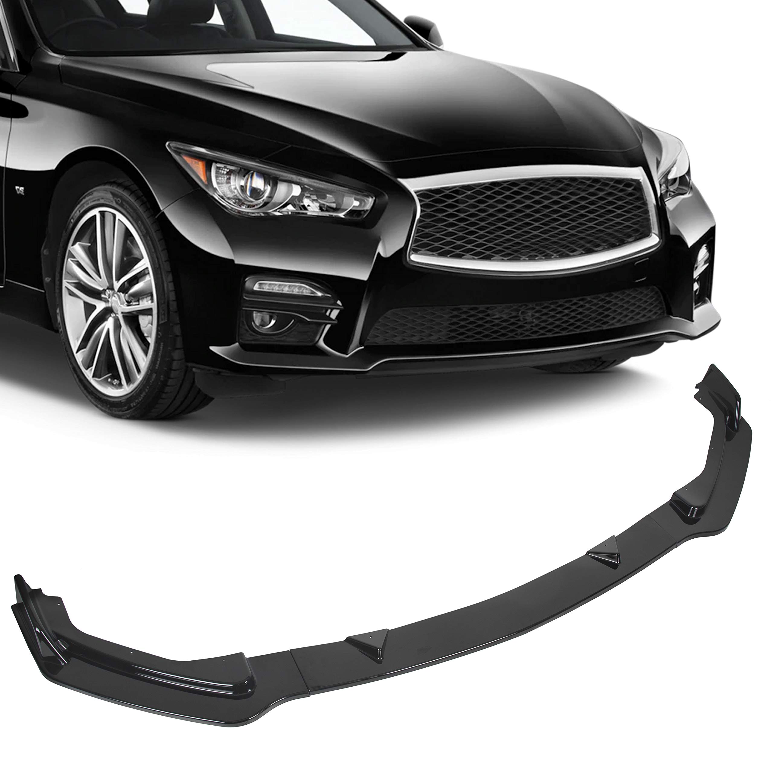 ECOTRIC Front Bumper Lip Chin Spoiler Splitter Compatible with 2014 ...