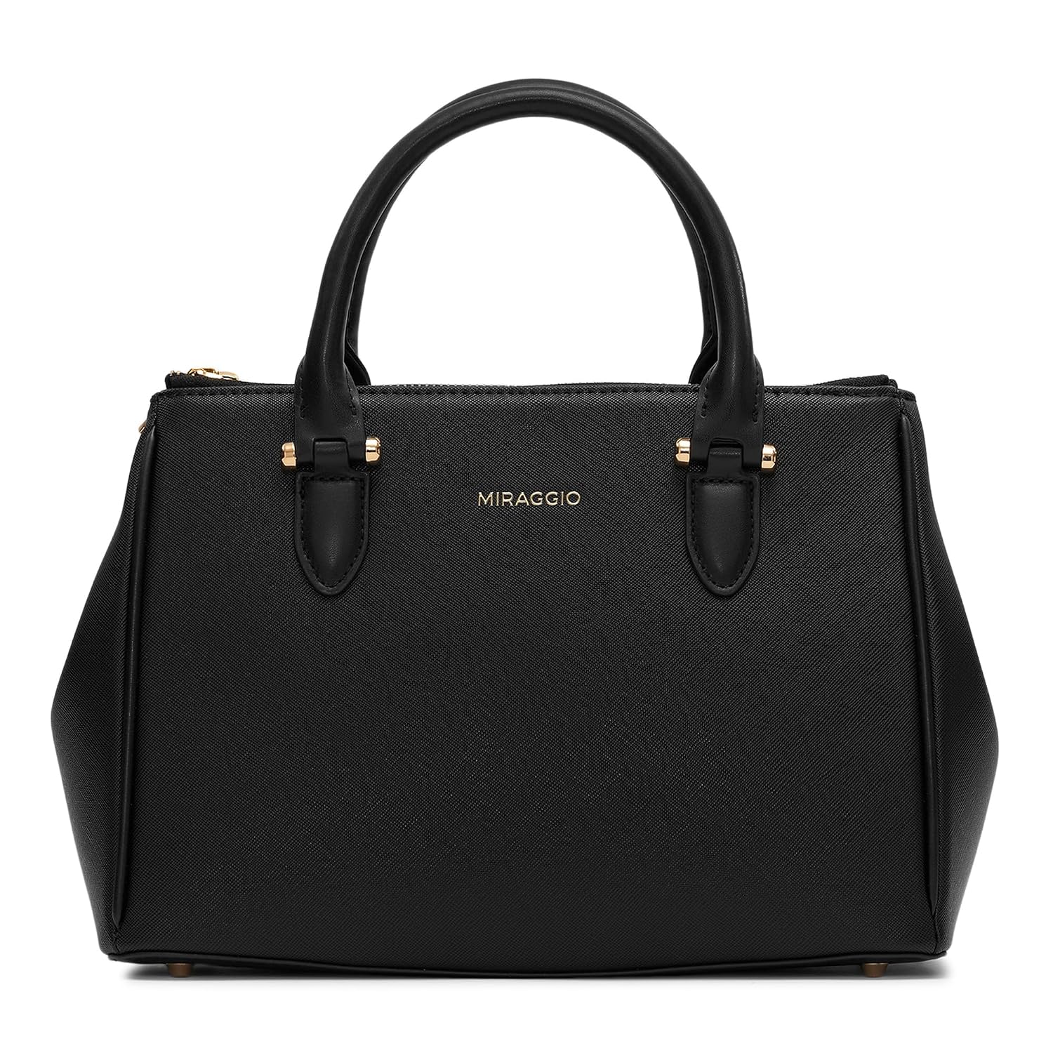 Buy Miraggio Blair Solid Structured Handbag with Adjustable and ...