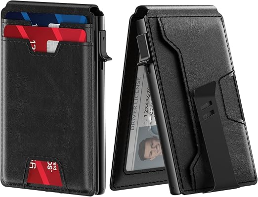 Amazon.com: typecase Mens Wallet Card Holder: Pop Up Card Case, Genuine ...