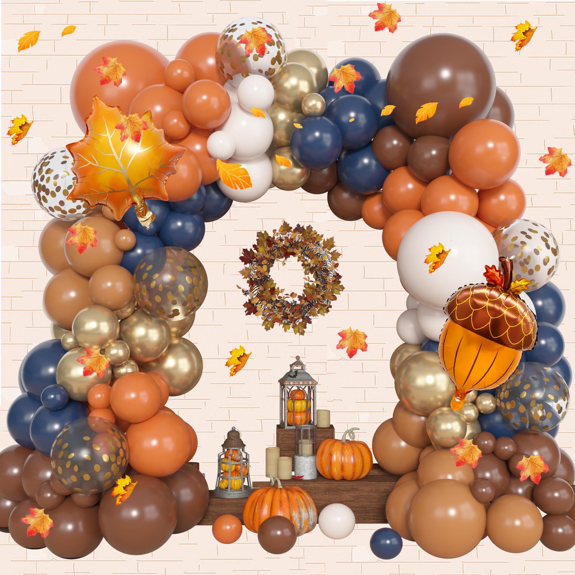 Amazon.com: 181PCS Thanksgiving Balloons Arch Garland Kit, Fall Party ...