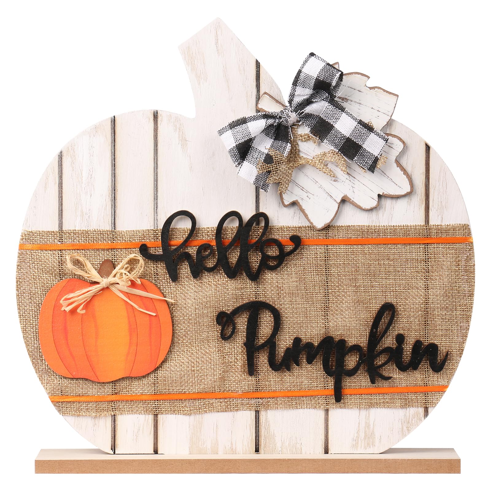 Amazon.com: Super Holiday Fall Hello Pumpkin Sign Decorations, 11"/28CM ...