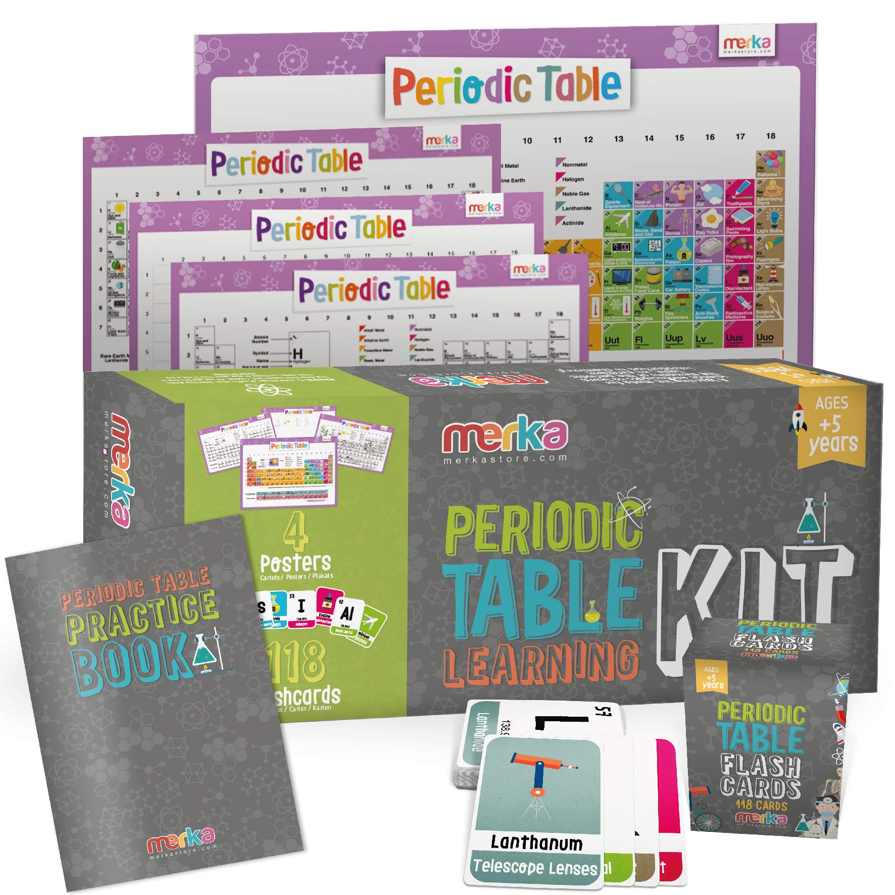 Buy merka Kids' Periodic Table of The Elements Learning Kit – Chemistry ...