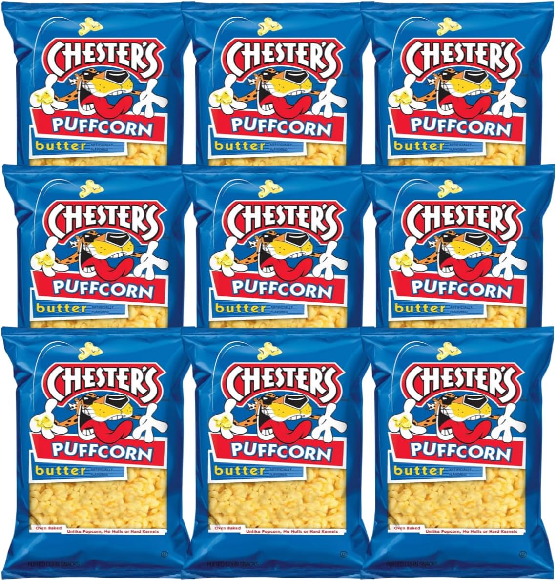 Amazon.com: EDYOS Chesters Puffcorn Butter Puffed Corn Snacks, 3.25 oz ...