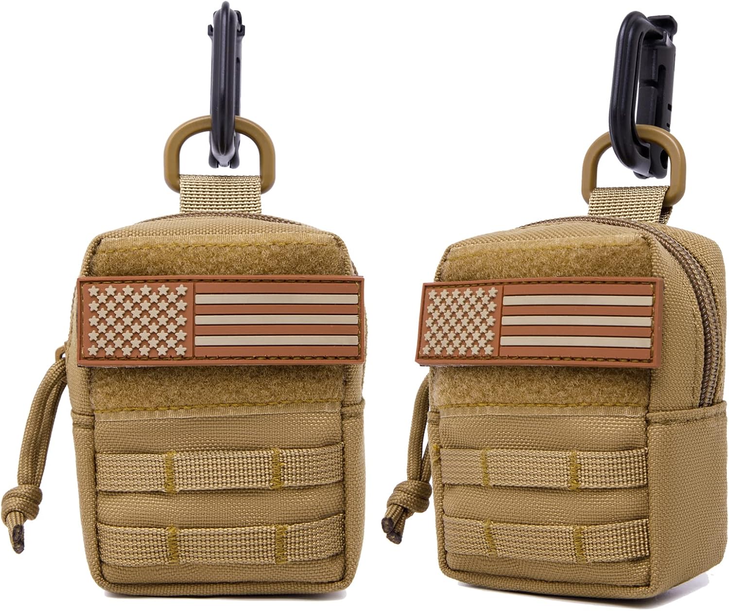 2 Pack MOLLE Pouch,Multi-Purpose Compact Tactical Waist Bags,Small ...