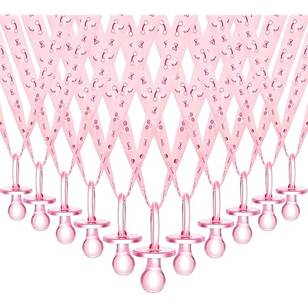 Amazon.com: Baby Shower Plastic Pacifiers - 48Pcs Transparent Color ...