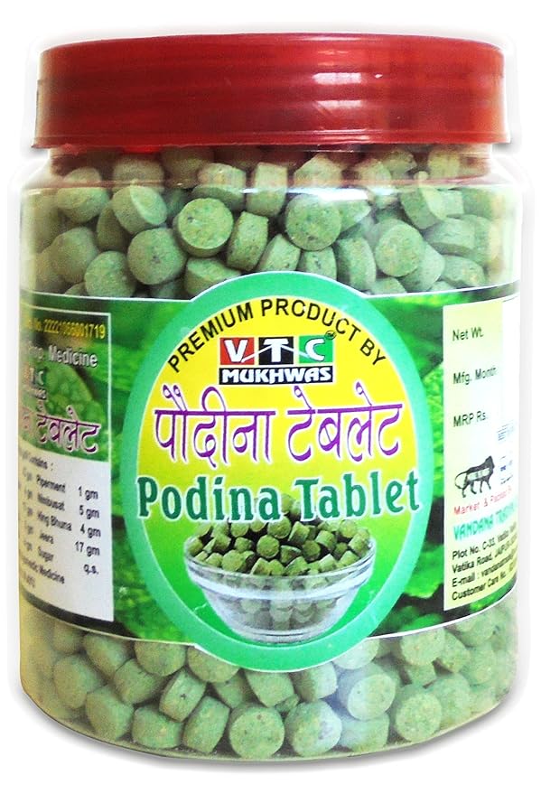 VTC MUKHWAS Pudina Vati | Pudina Pachak | Pudina Goli Mint Tablets ...