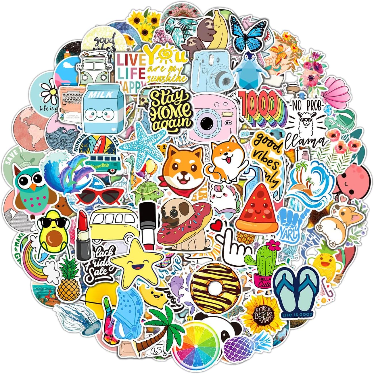 Amazon.com: UsimDosl 400 Pcs Stickers for Water Bottles, Cute Vinyl ...