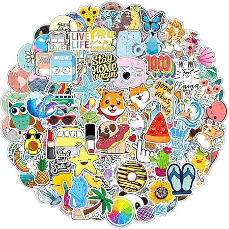 Amazon.com: 300 PCS Stickers Pack (50-850Pcs/Pack), Colorful VSCO ...