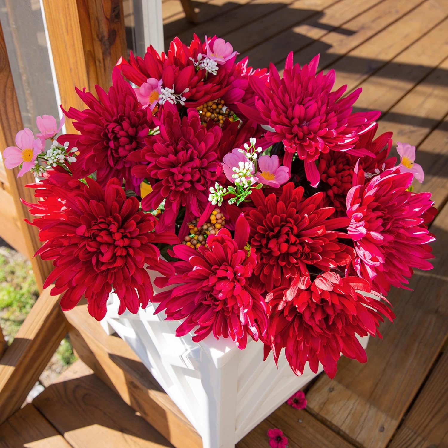 Amazon.com: Ivydale 2 Bundles Artificial Fake Silk Chrysanthemum ...