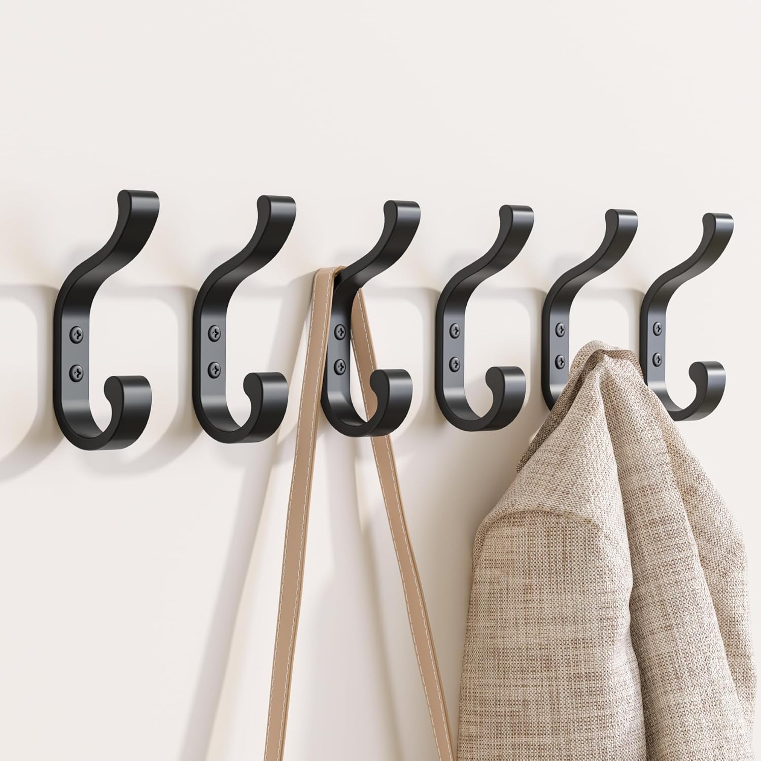 Amazon.com: bussdis Wall-Mount Coat Hooks, Heavy Duty 30LB Hooks for ...