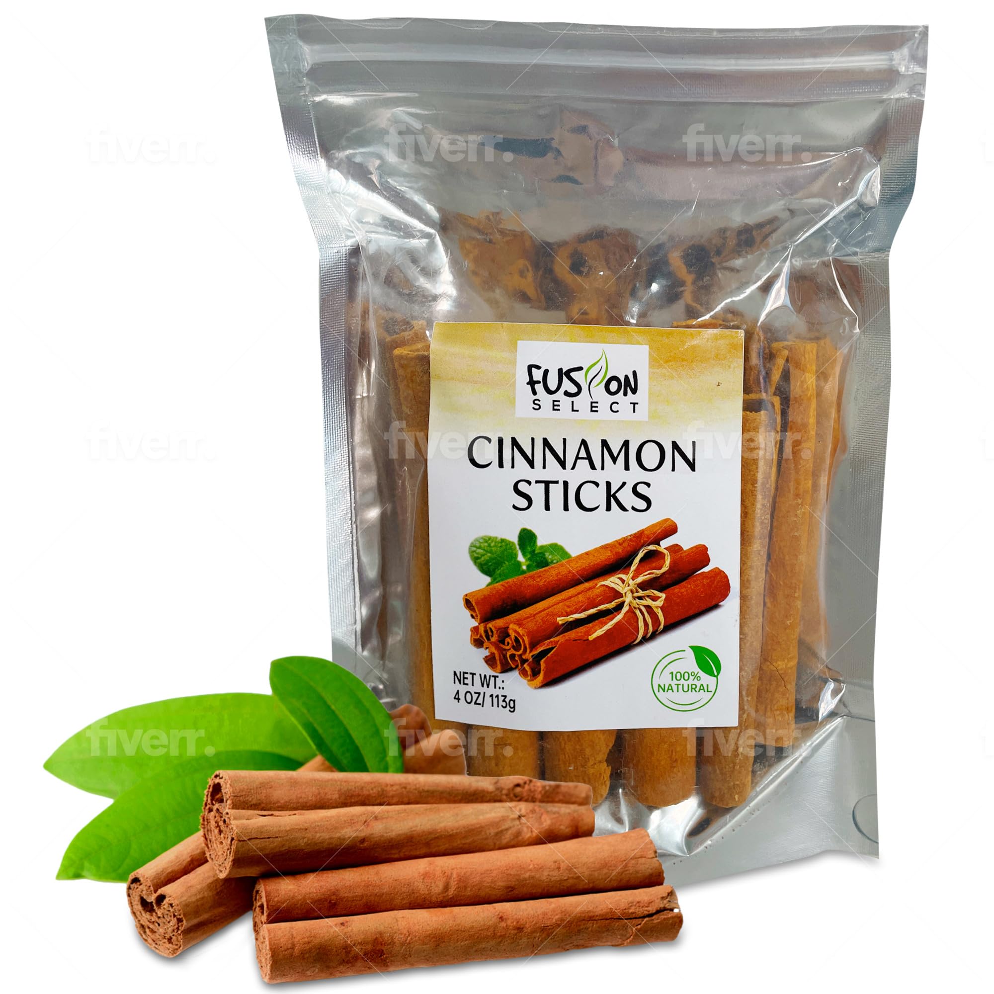 Amazon.com : Fusion Select Cinnamon Sticks - Whole Canela Bark Pieces ...