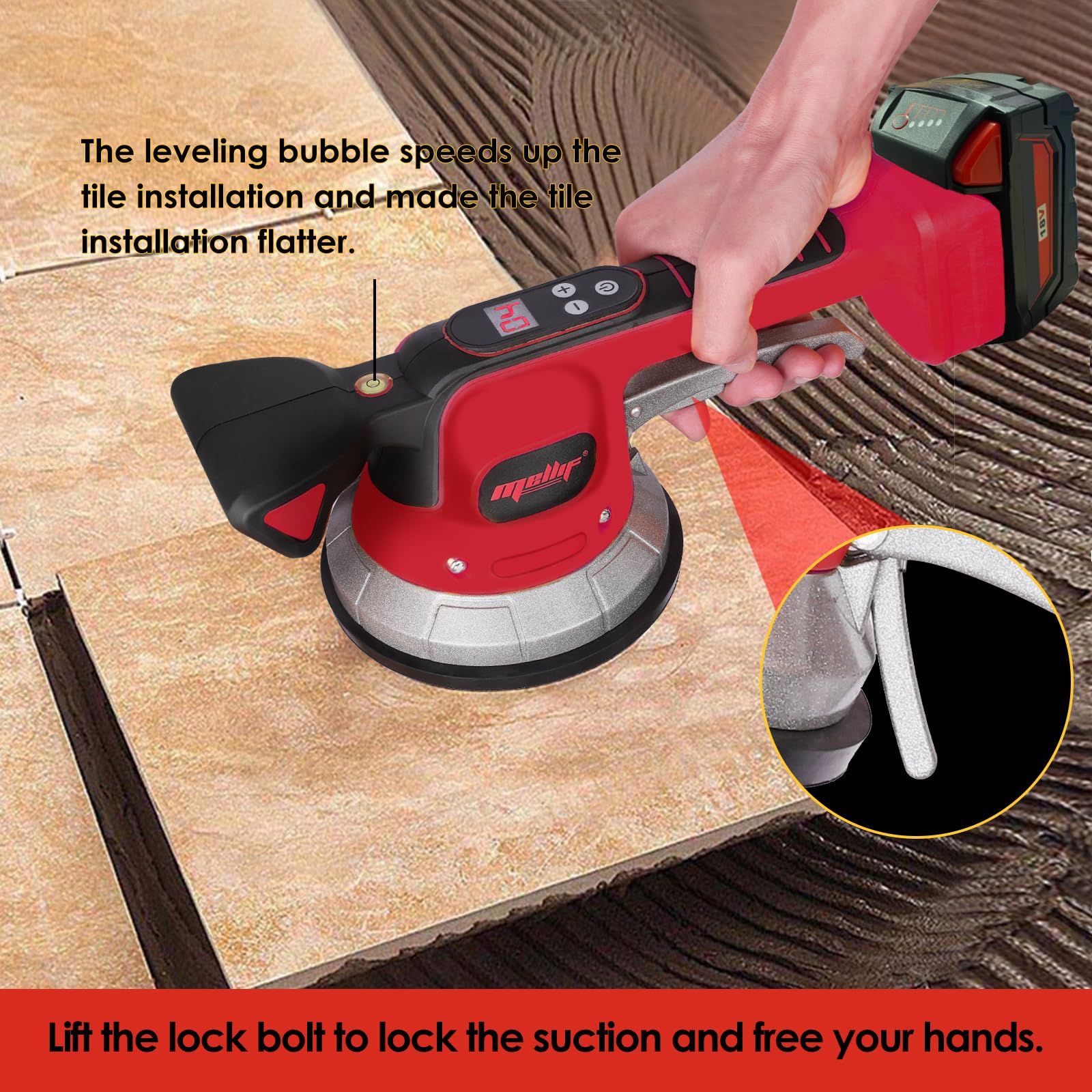 Snapklik.com : Tile Vibration Leveling Machine, Mellif Tiler Vibrator ...
