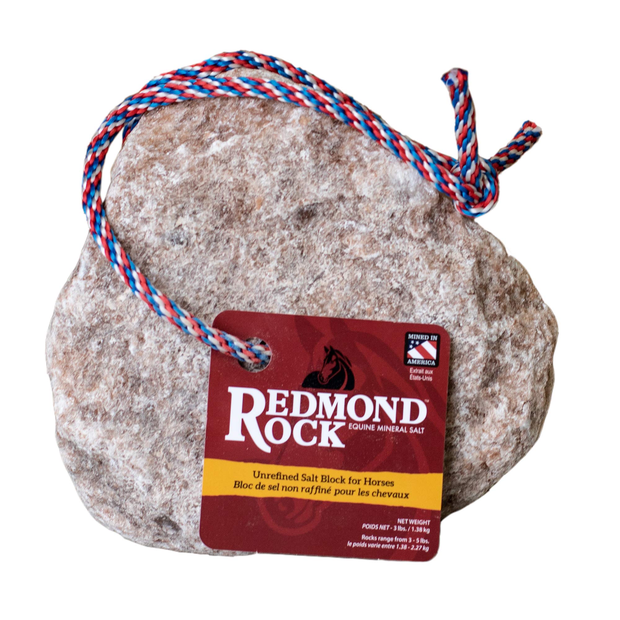 REDMOND - Rock on a Rope Unrefined Salt Rock for Horses; 3 to 5 lbs ...