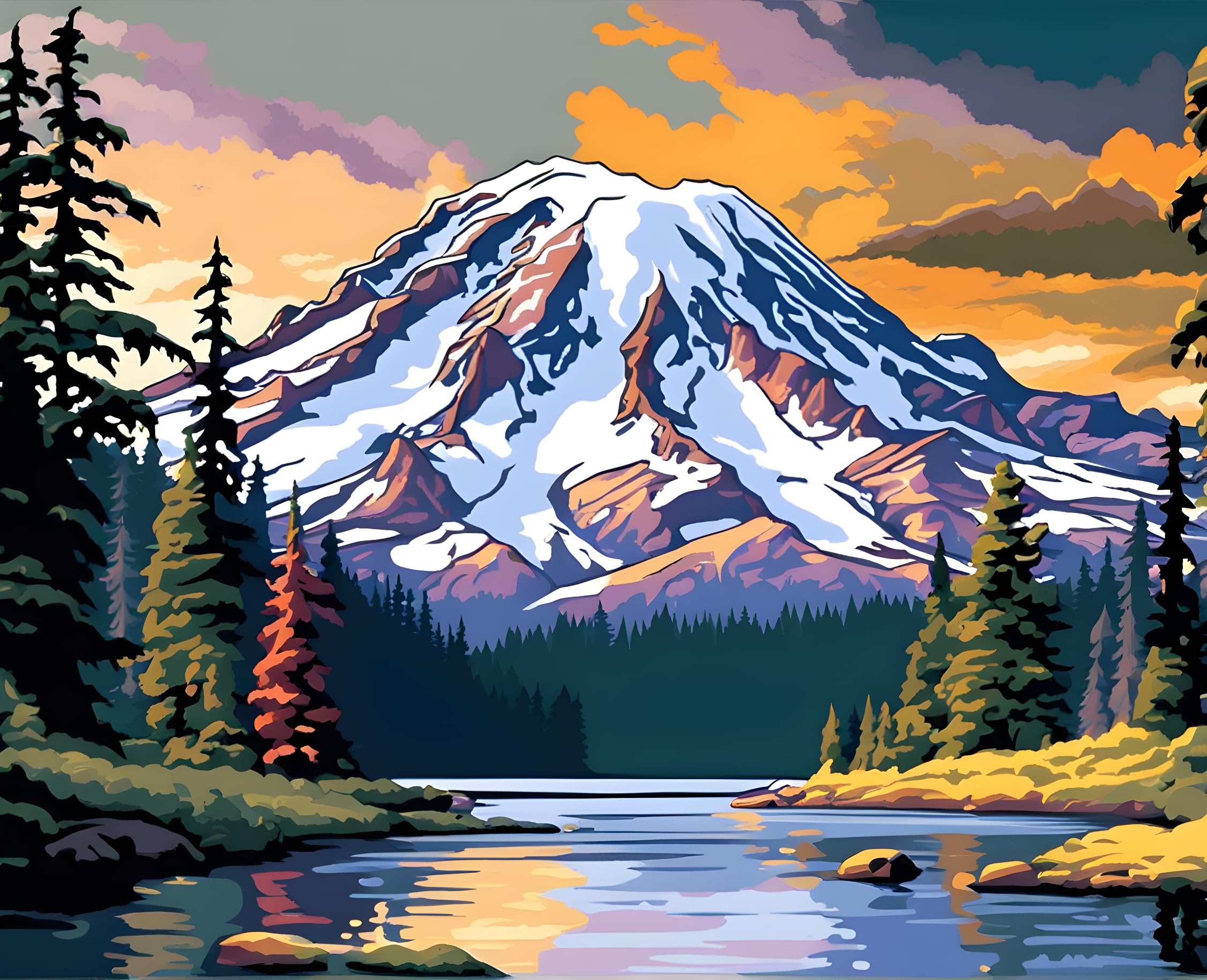 Amazon.com: National Parks Collection PD (97) - Mount Rainier Park, USA ...