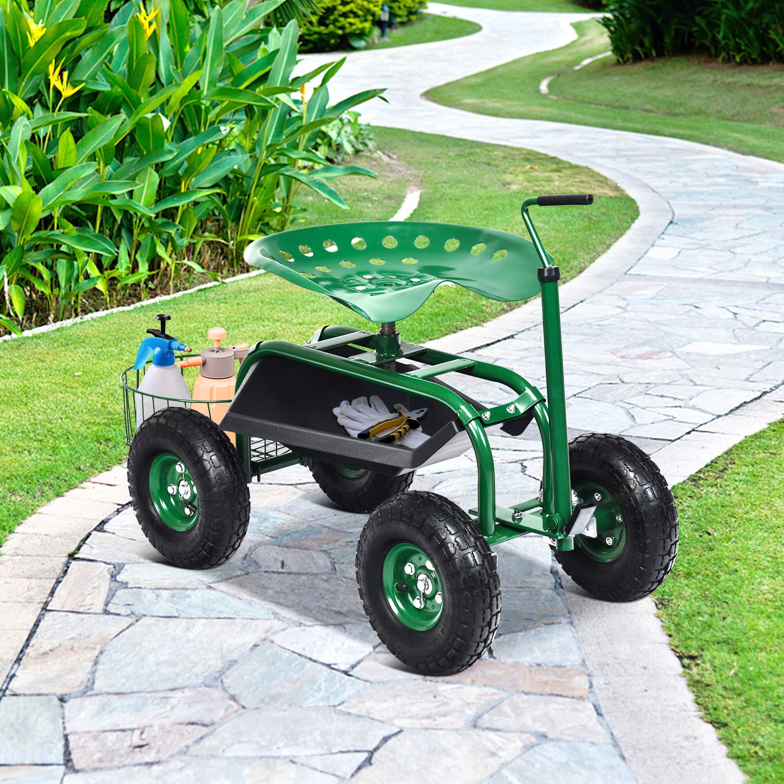 Upright Garden Carts With Tools Kendo Outdoor Garden Wagon Foldable