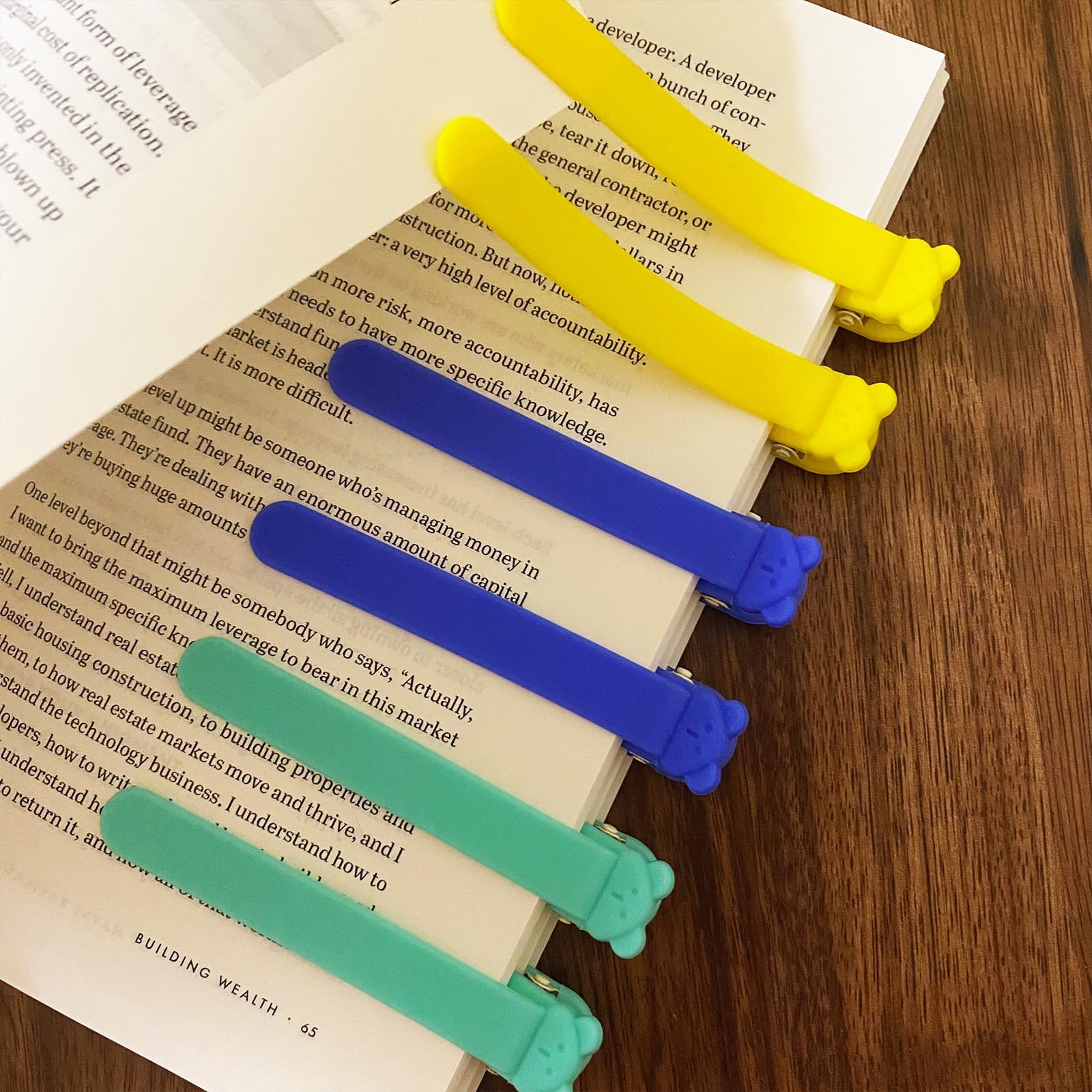 Amazon.com: 6pcs Silicone Automatic Bookmarks, Book Marks Gifts for ...