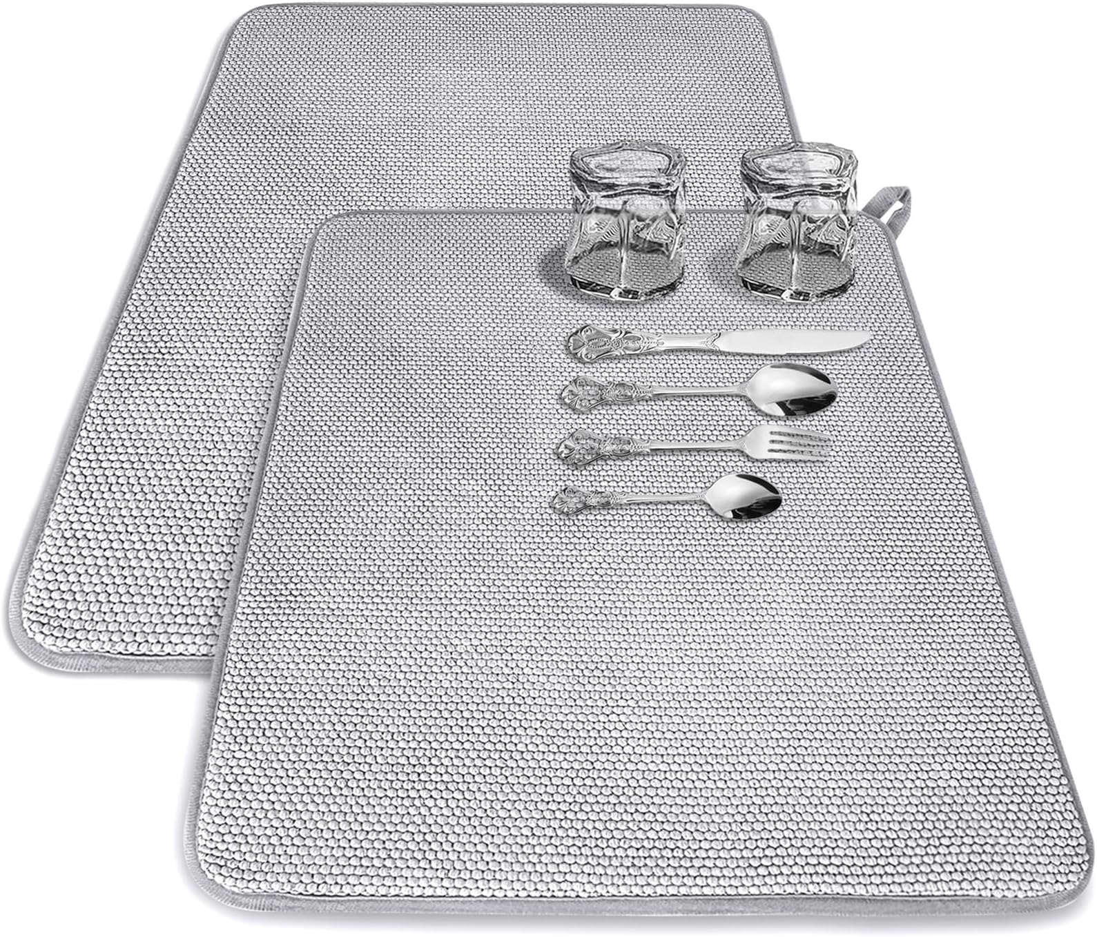 Amazon.com: Kitchen Basics Dish Drying Mat XL, Highly Absorbent ...