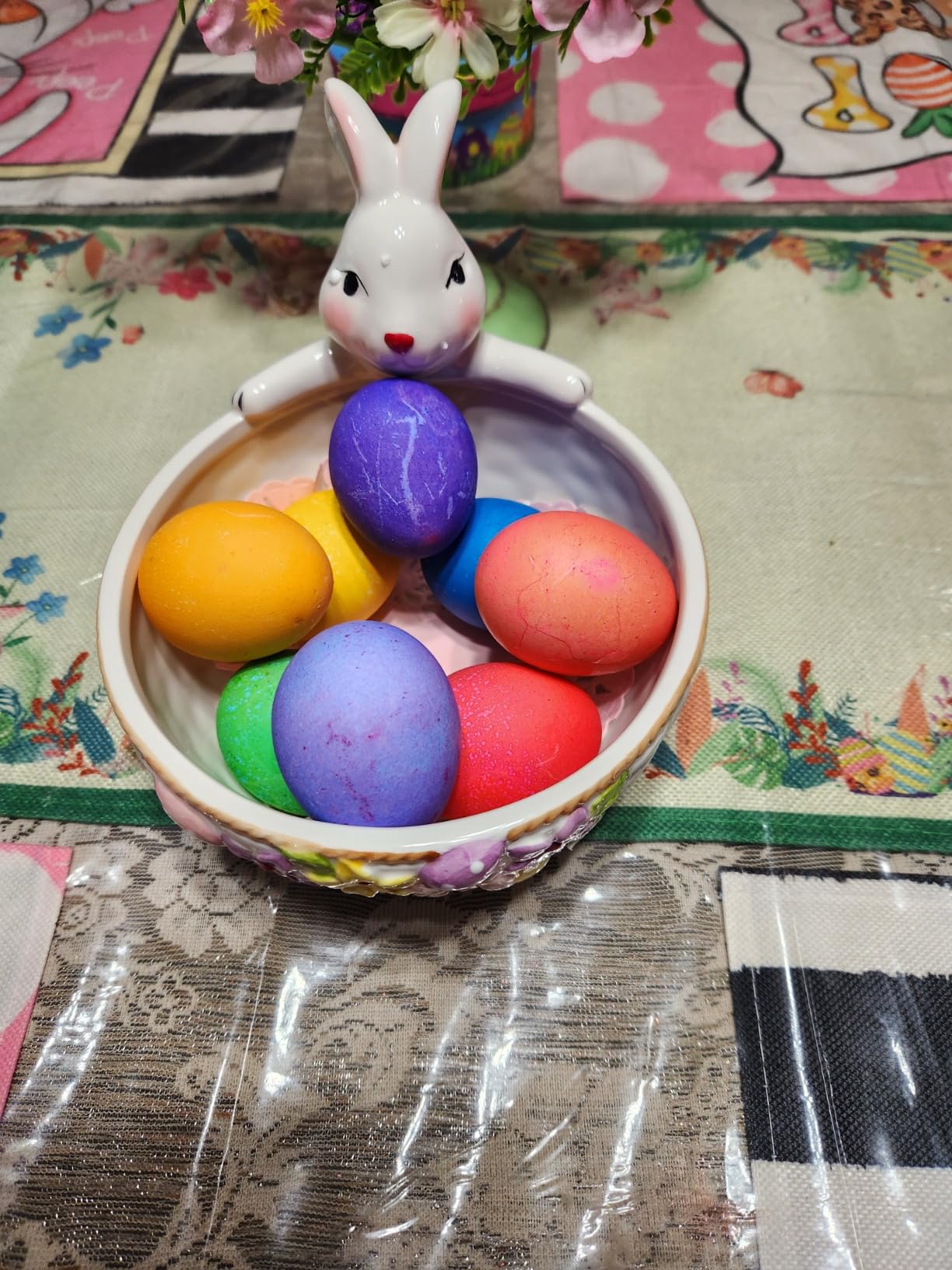 Amazon.com | HPYNPES Adorable Easter Ceramic Candy Dish - Easter Bunny ...