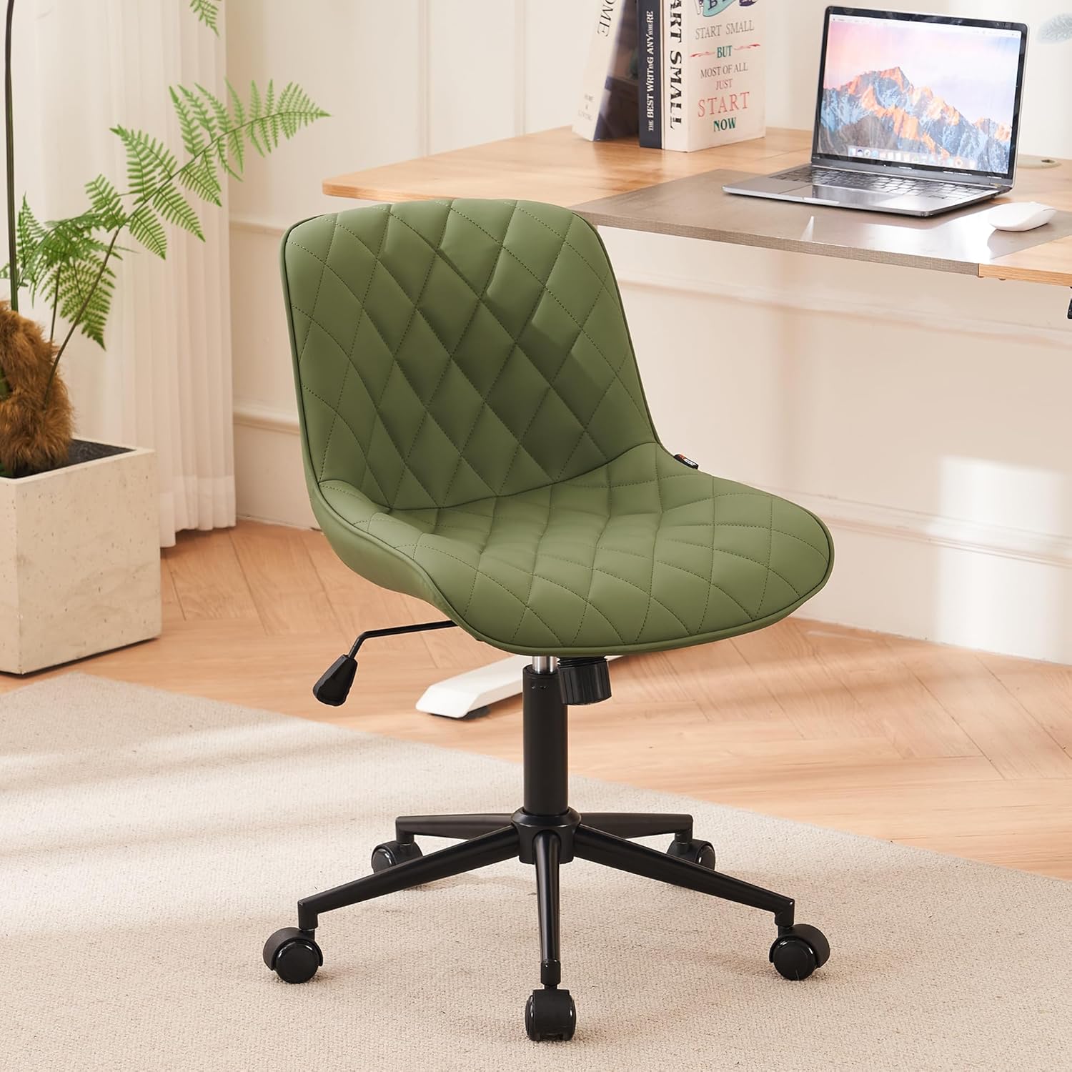 Amazon.com: YOUNUOKE Office Chair Desk Chair with Wheels, Thick ...