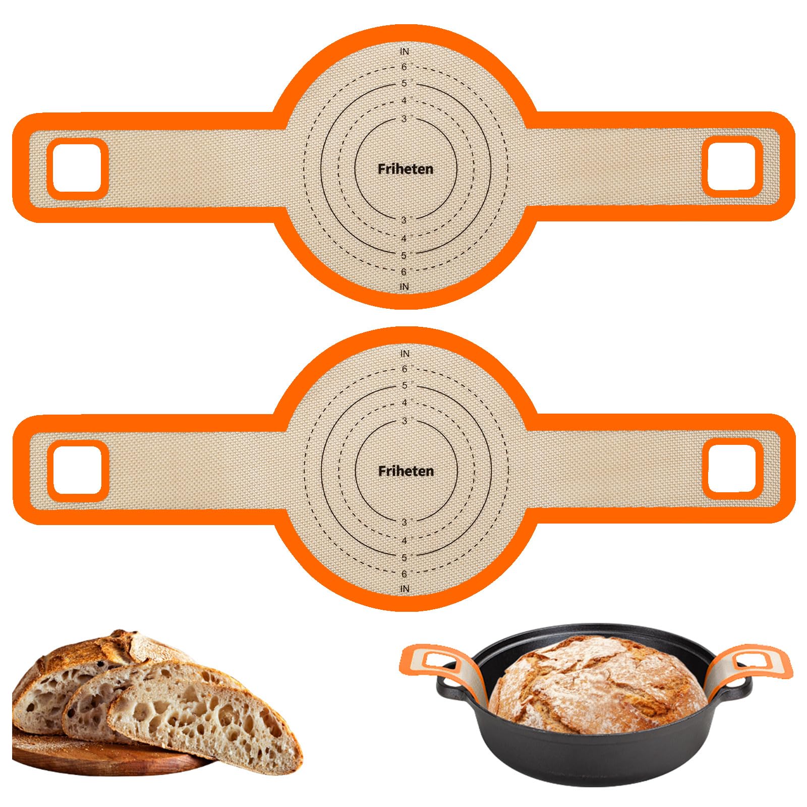 Amazon.com: Friheten Sourdough Silicone Bread Sling - Non-Stick & Easy ...