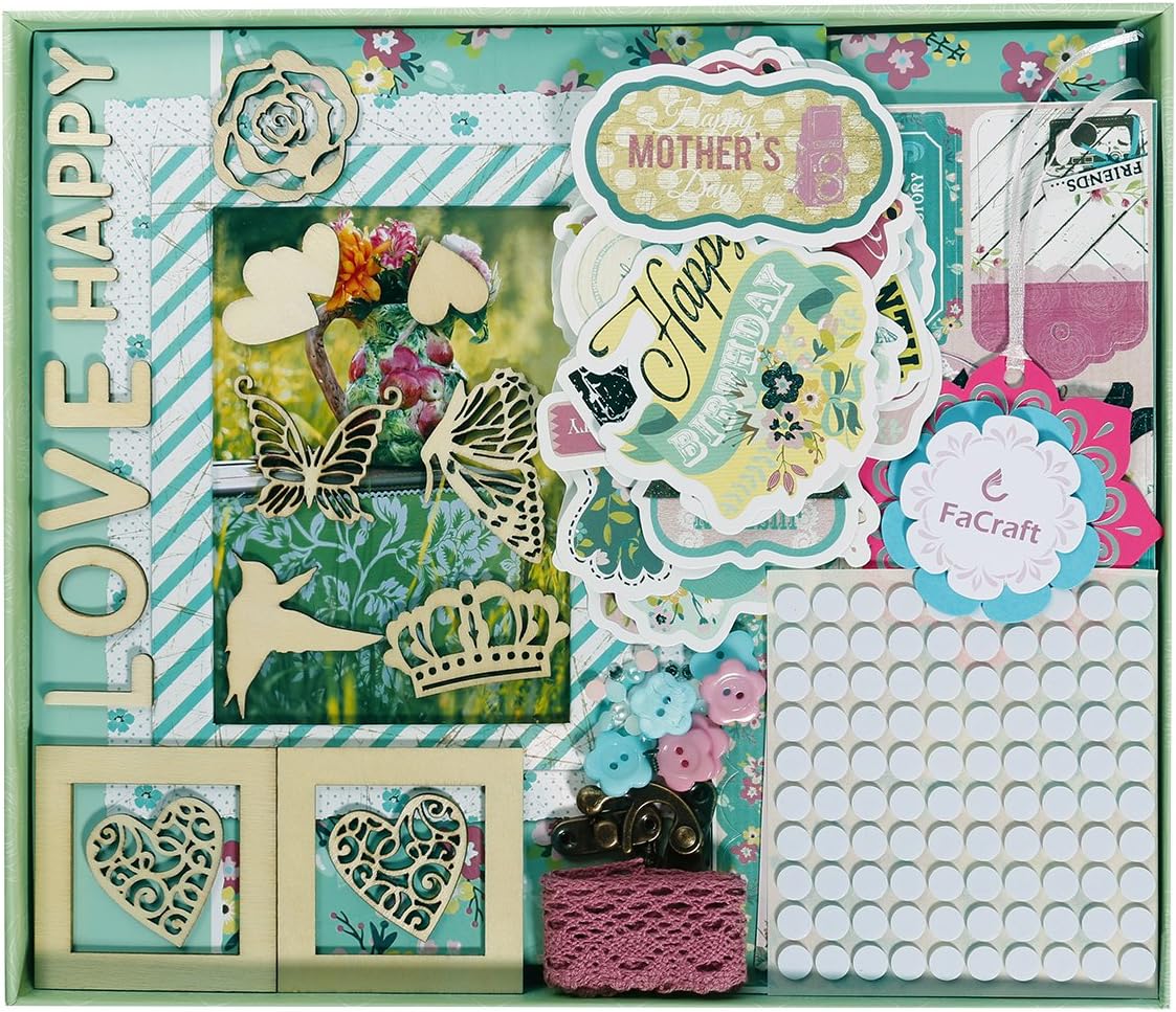 Amazon.com: FaCraft Scrapbook Kit for Teenage Girls (8x8,Green)
