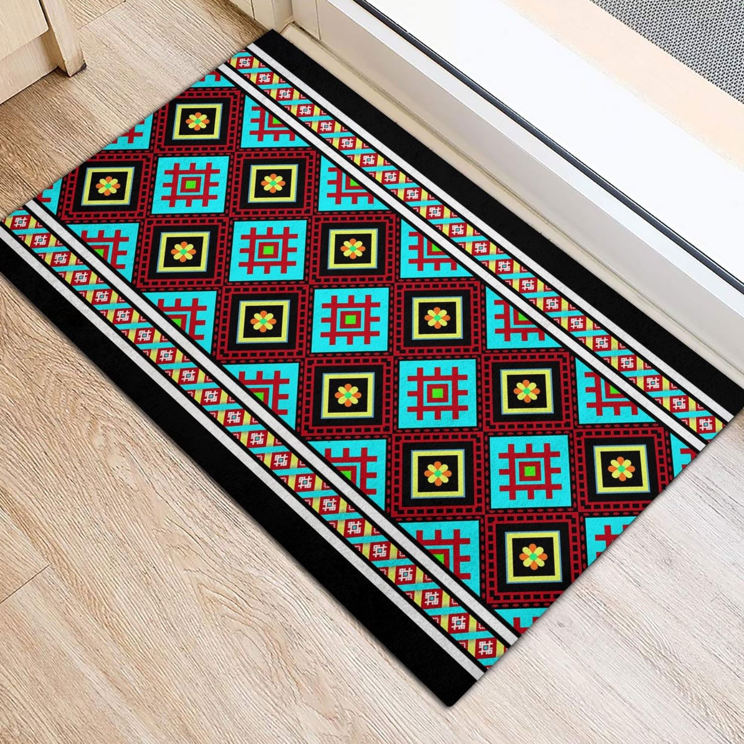 Door mat Indoor Native American Doormat, Ethnic Afro African Patterns ...