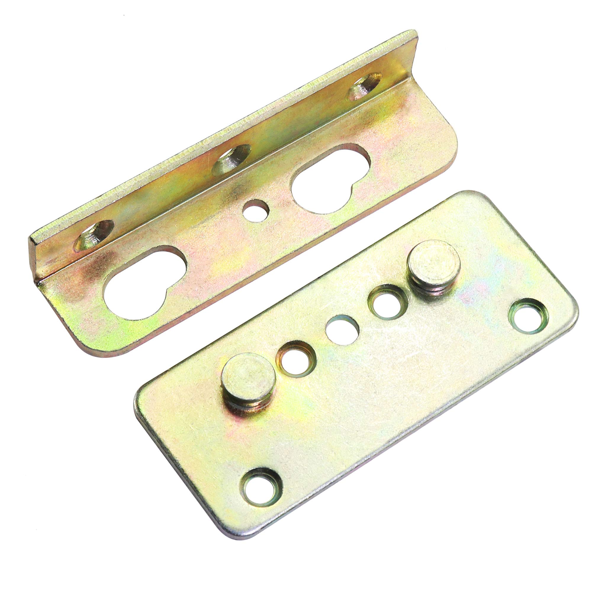 Snapklik.com : No-Mortise Bed Rail Brackets Set Of 4 -Premium Heavy ...