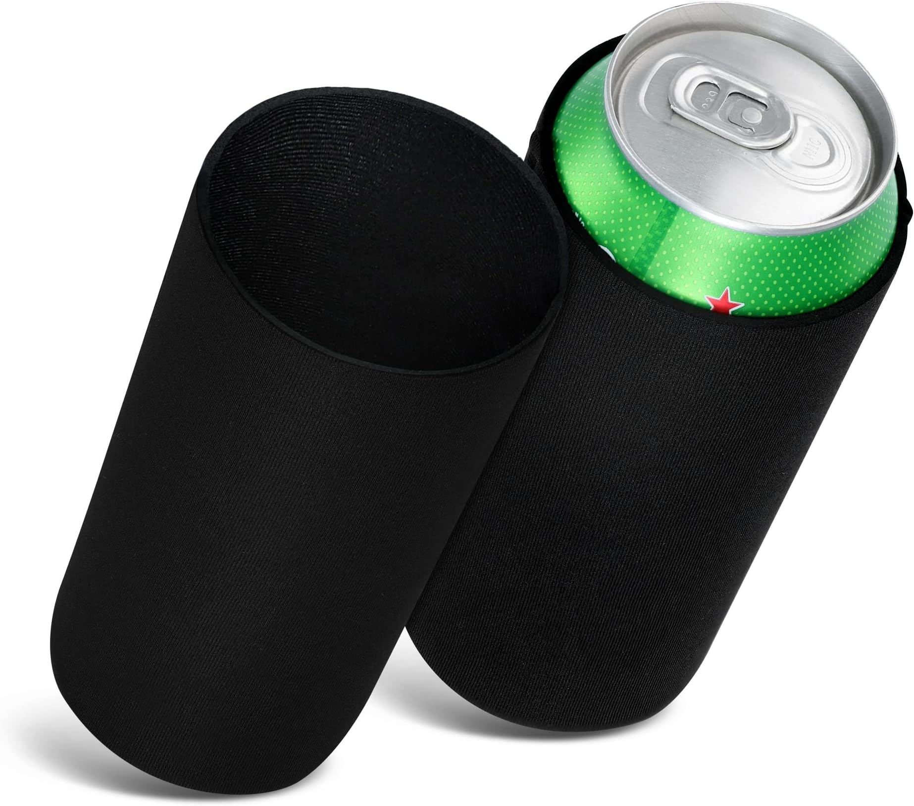 kwmobile Set of 2 Neoprene Can Coolers Compatible with 500ml Can - Keep ...