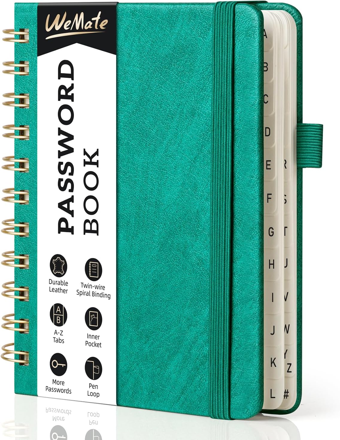 Amazon.com : Elegant Password Book with Alphabetical Tabs - Hardcover ...