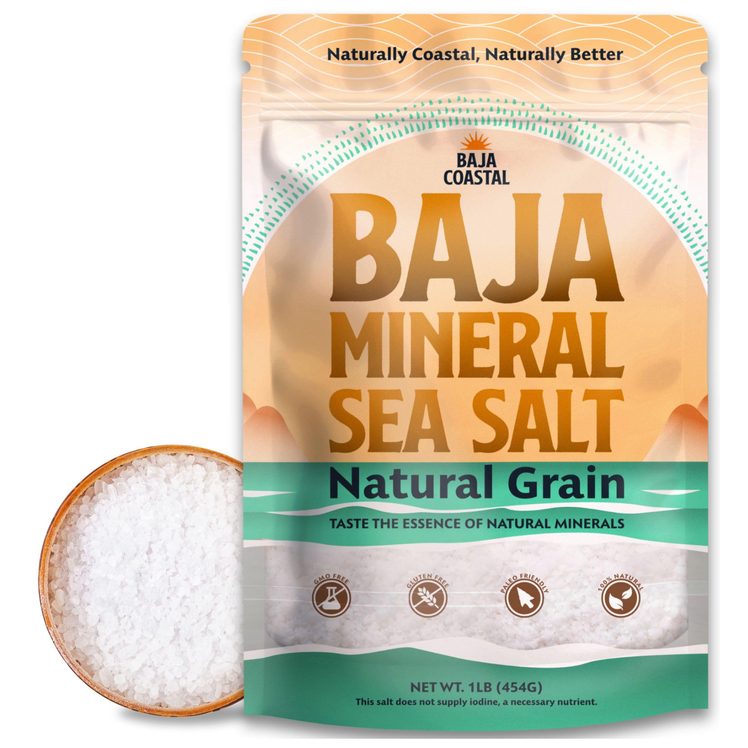 Amazon.com : Baja Coastal - Baja Mineral Sea Salt, 1lb - 16oz. 100% ...