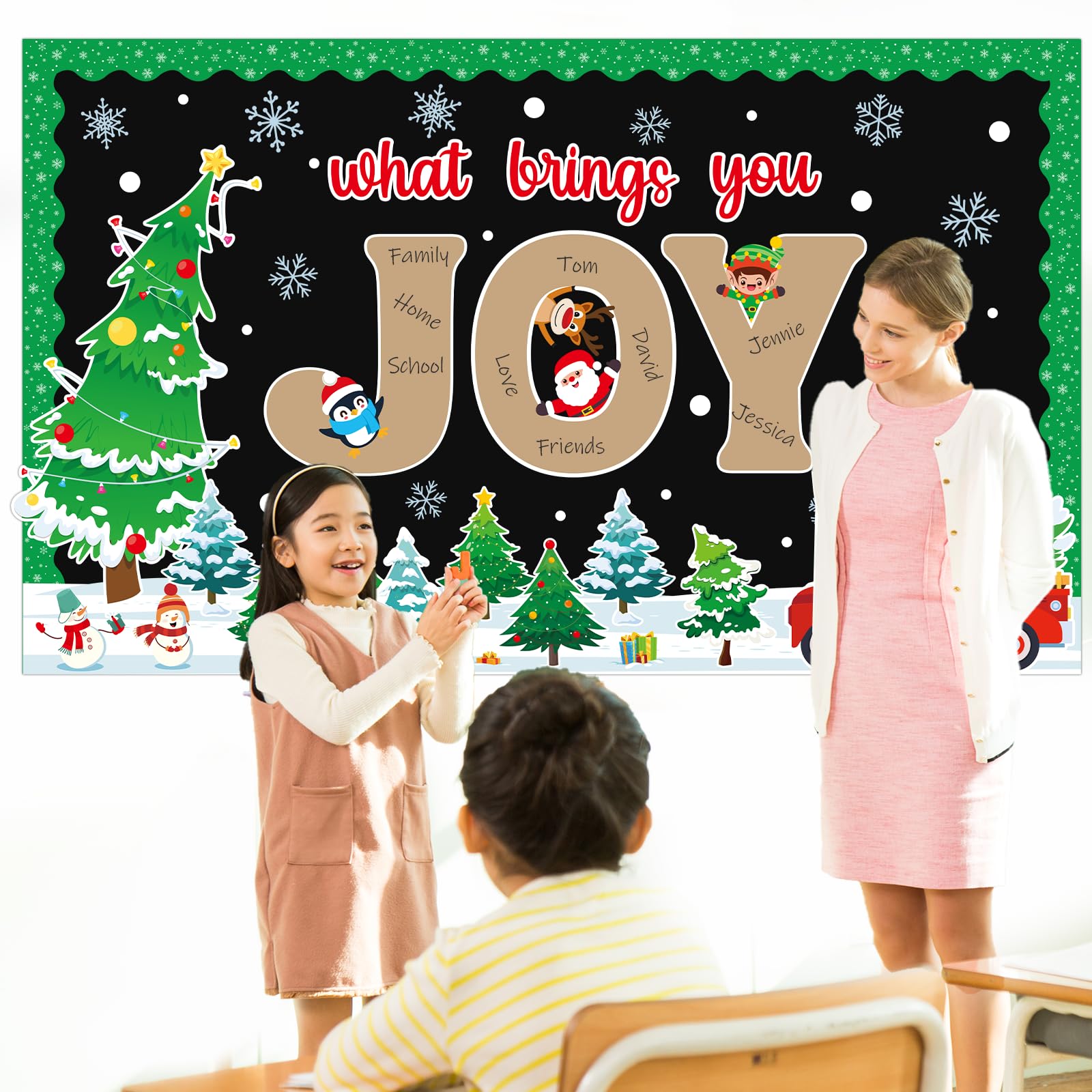 Snapklik.com : Christmas Winter Bulletin Board Set What Brings You Joy ...