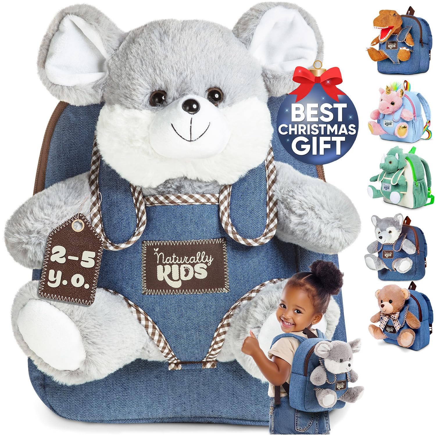 Amazon.com: Mouse Backpack, Mouse Toys for Kids 3-5, Mouse Stuffed ...
