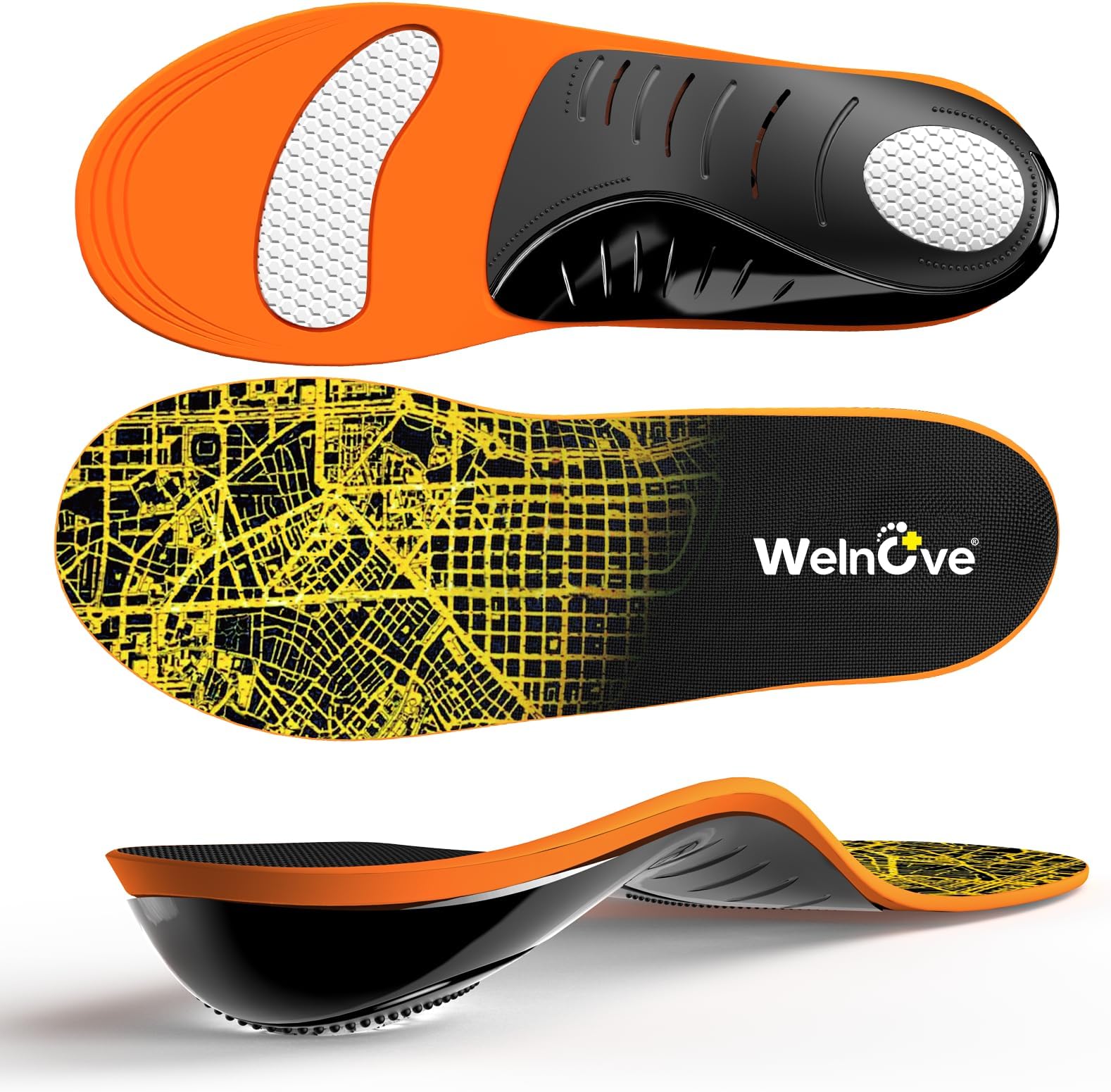 Amazon.com: Arch Support Insoles for Plantar Fasciitis - Welnove Ultra ...