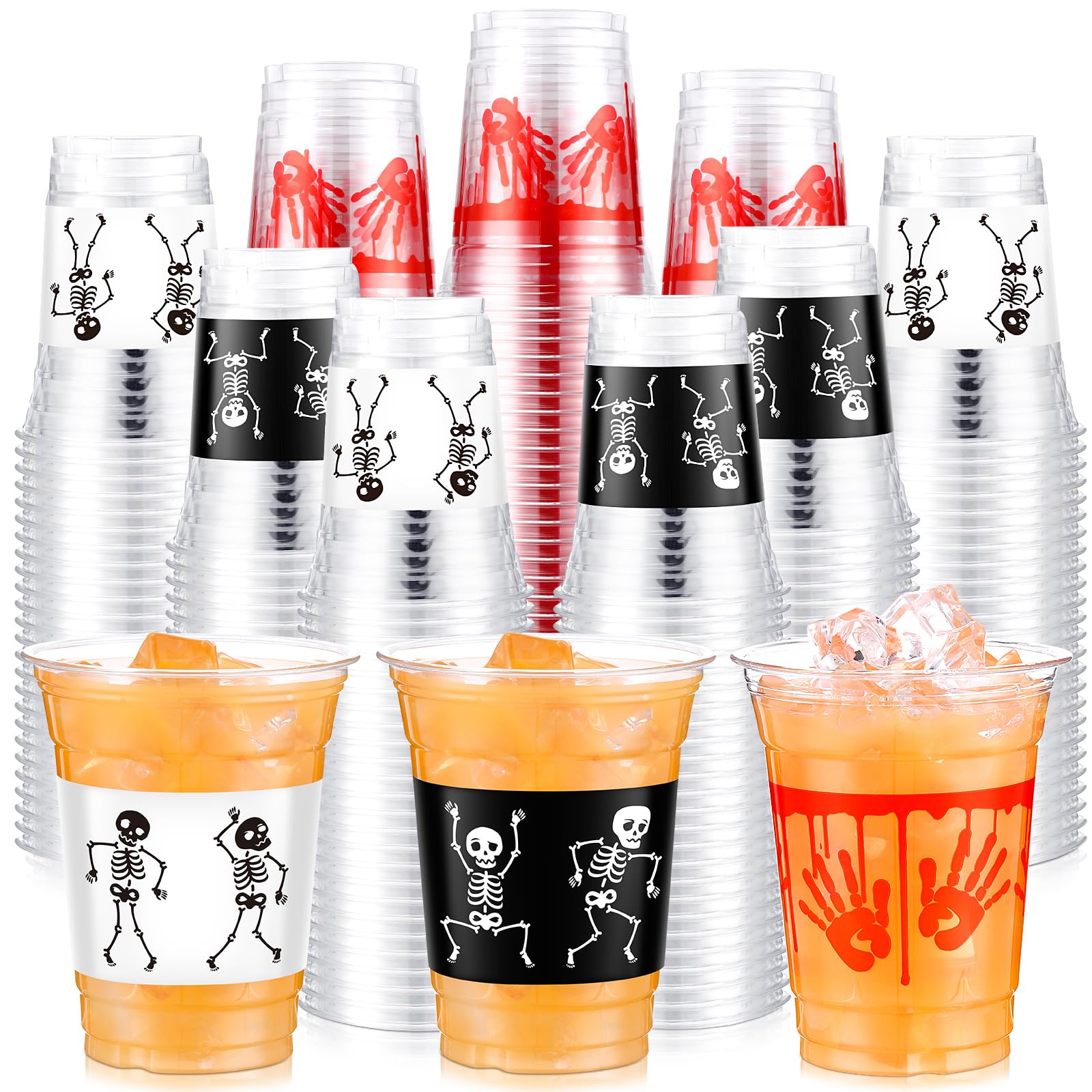 Snapklik.com : 90 Pcs Halloween Plastic Cup 12 Oz Disposable Blood ...