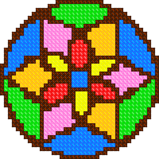 Mandala Cross Stitch - Pixel Art, Paint by Number, Sandbox Coloring ...