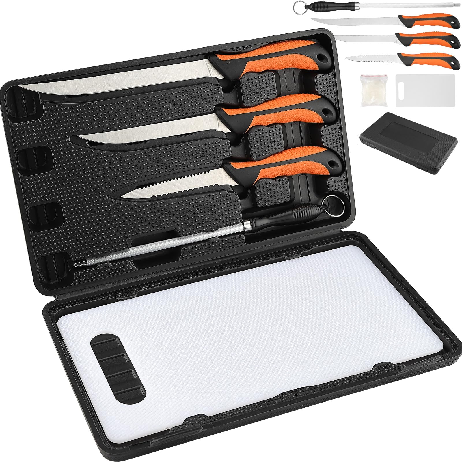 Amazon.com: NEW VIEW 7-Piece Fillet Knife Set Gifts for Anglers, Fixed ...