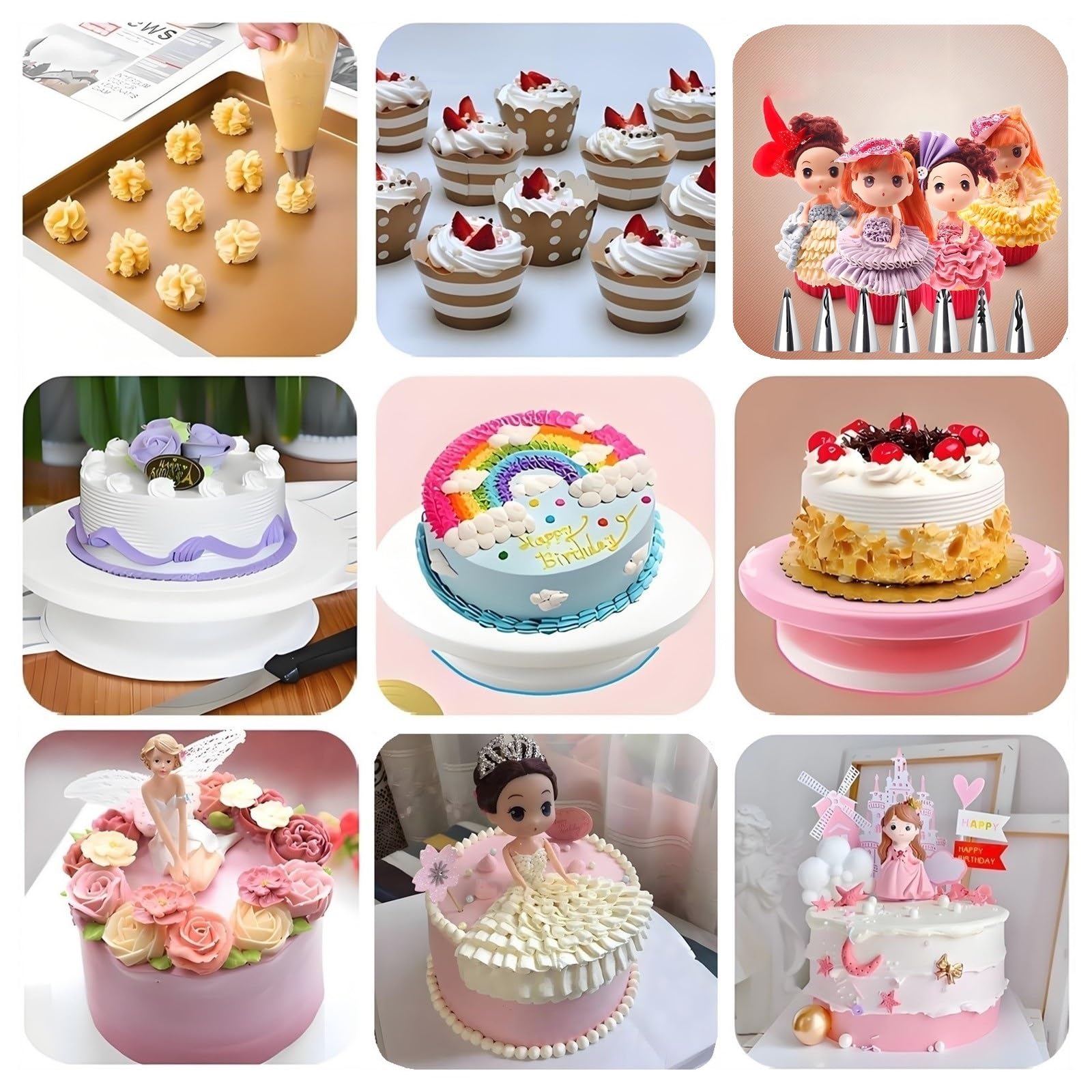 Icing Piping Tips Set 390-Piece Ultimate Cake Decorating Kit With ...