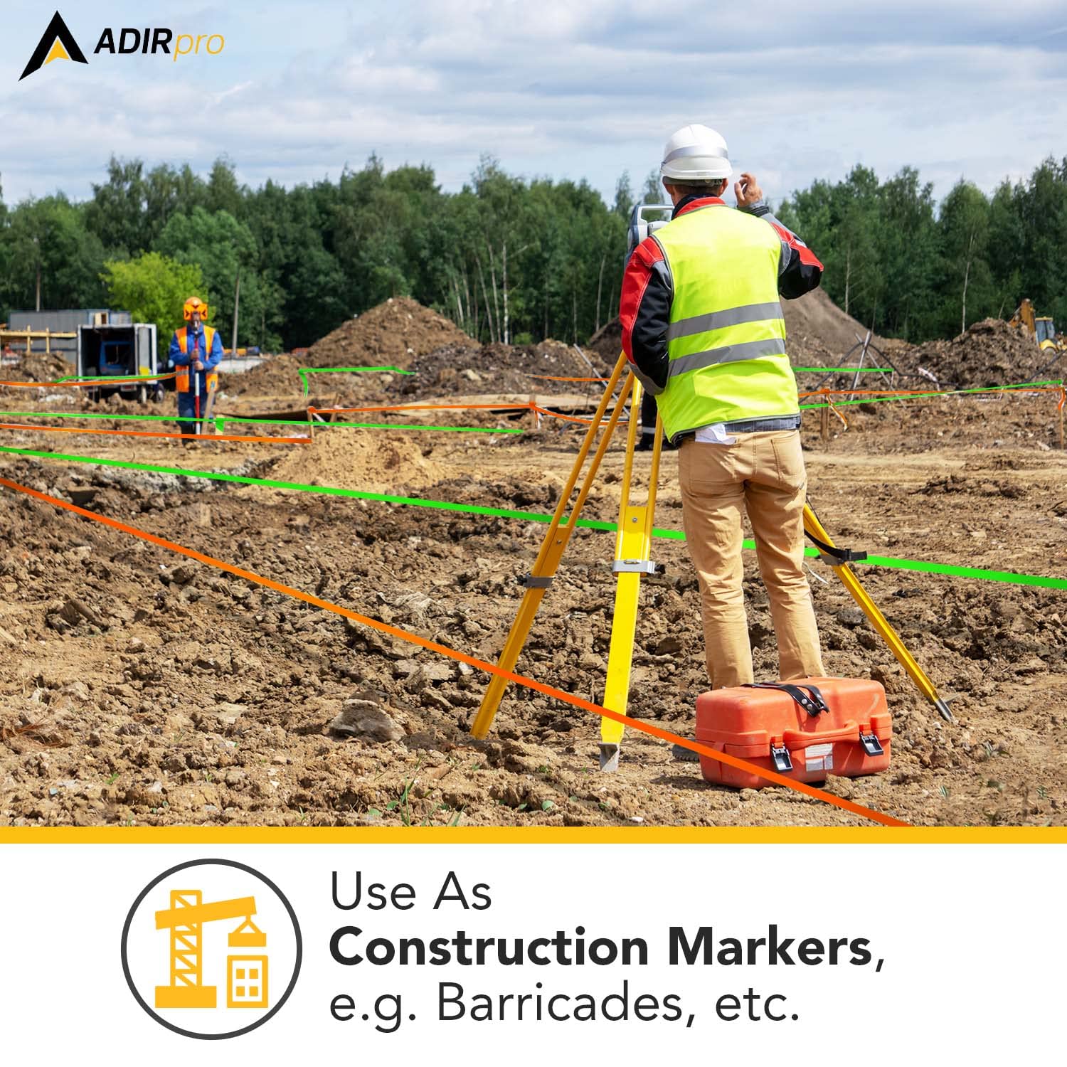 Snapklik.com : AdirPro 12 Pack Fluorescent Flagging Tape - Multipurpose ...