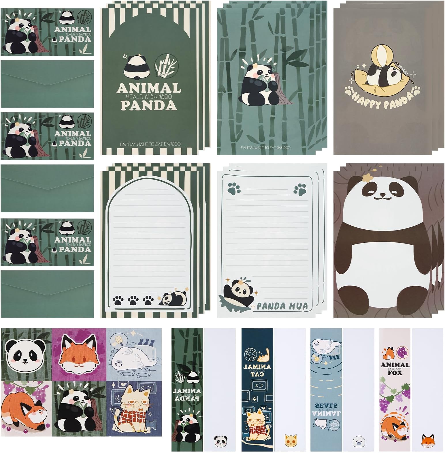 Briefpapier-Sets,Einschließen 27 Blatt Schreibpapier 9 Stück Umschlag 4 ...