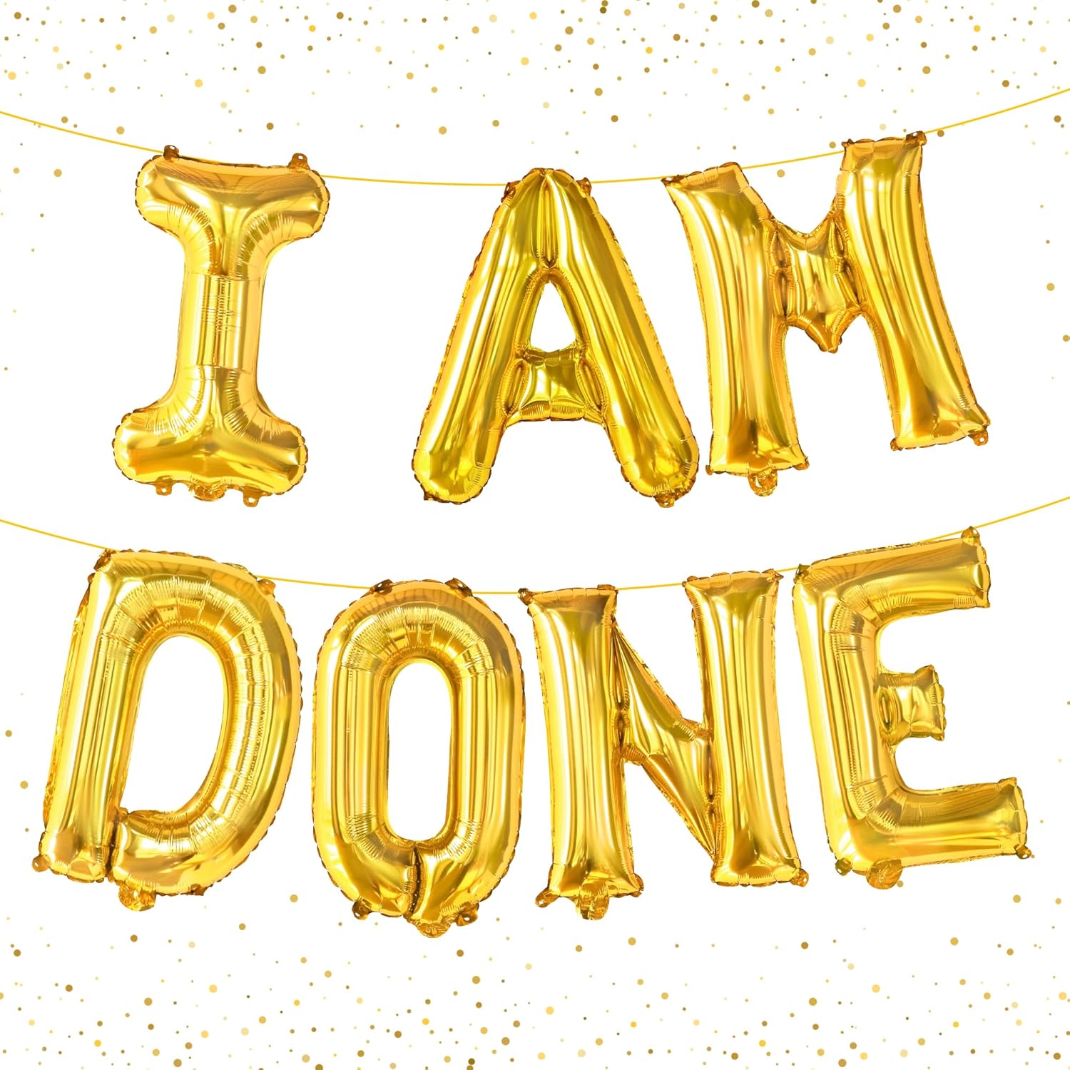 Amazon.com: KatchOn, Gold I Am Done Balloons - Large, 16 Inch ...