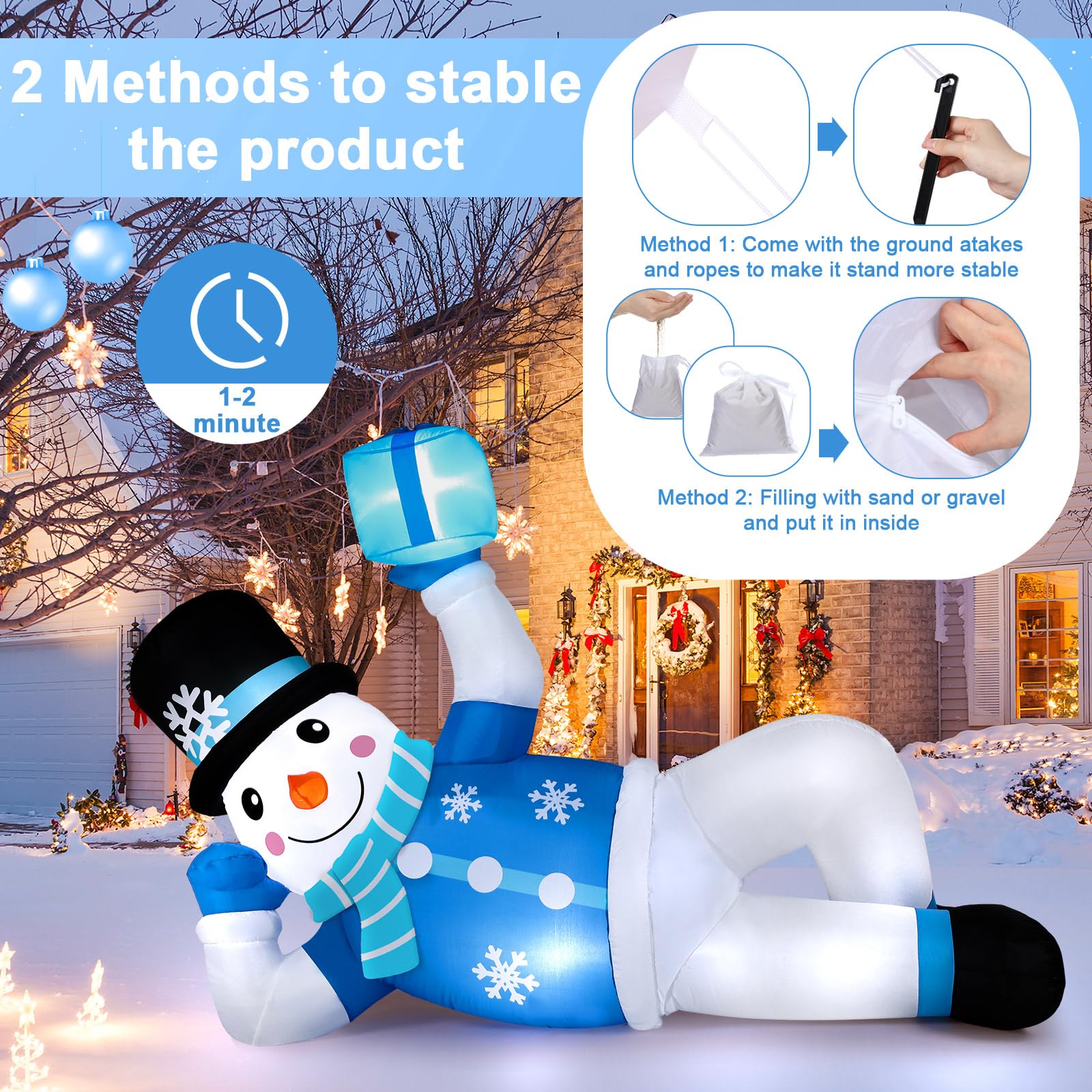 Snapklik.com : Jenaai 6 FT Christmas Inflatables Snowman Outdoor ...