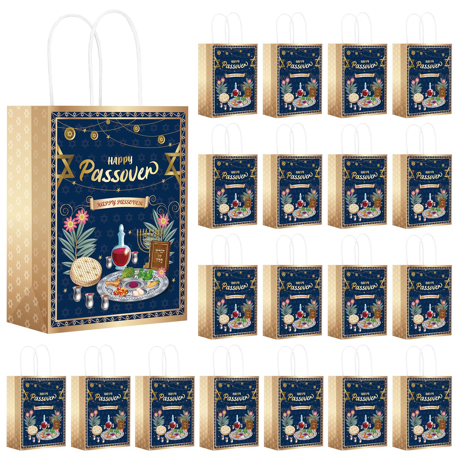 Amazon.com: Sinmoe 18 Pcs Passover Party Bags Passover Party Favor Bags ...