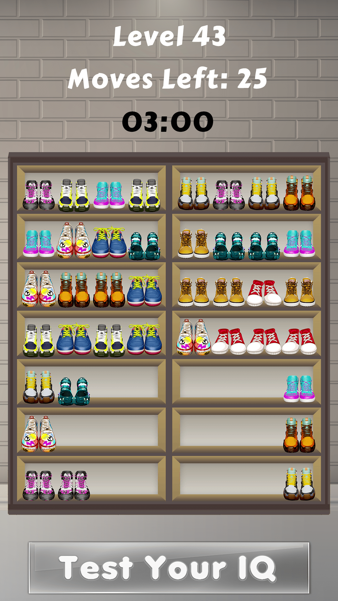 Sneaker Sort Color Sorting Game Puzzle - Shoe Sortem All Puzz:Amazon ...