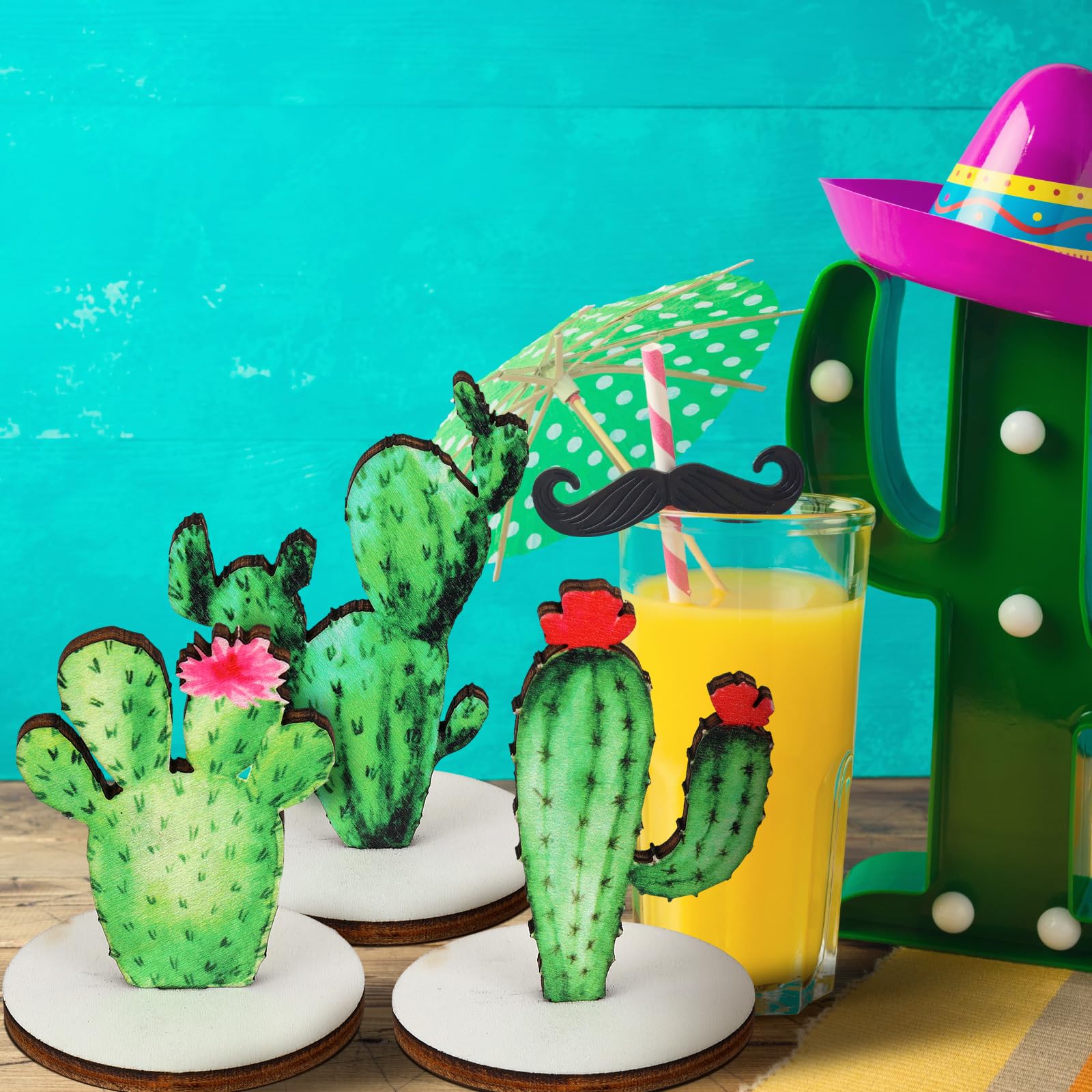 Cactus Centerpieces For Tables HUGE 40L X 12W X 3D Faux Succulent