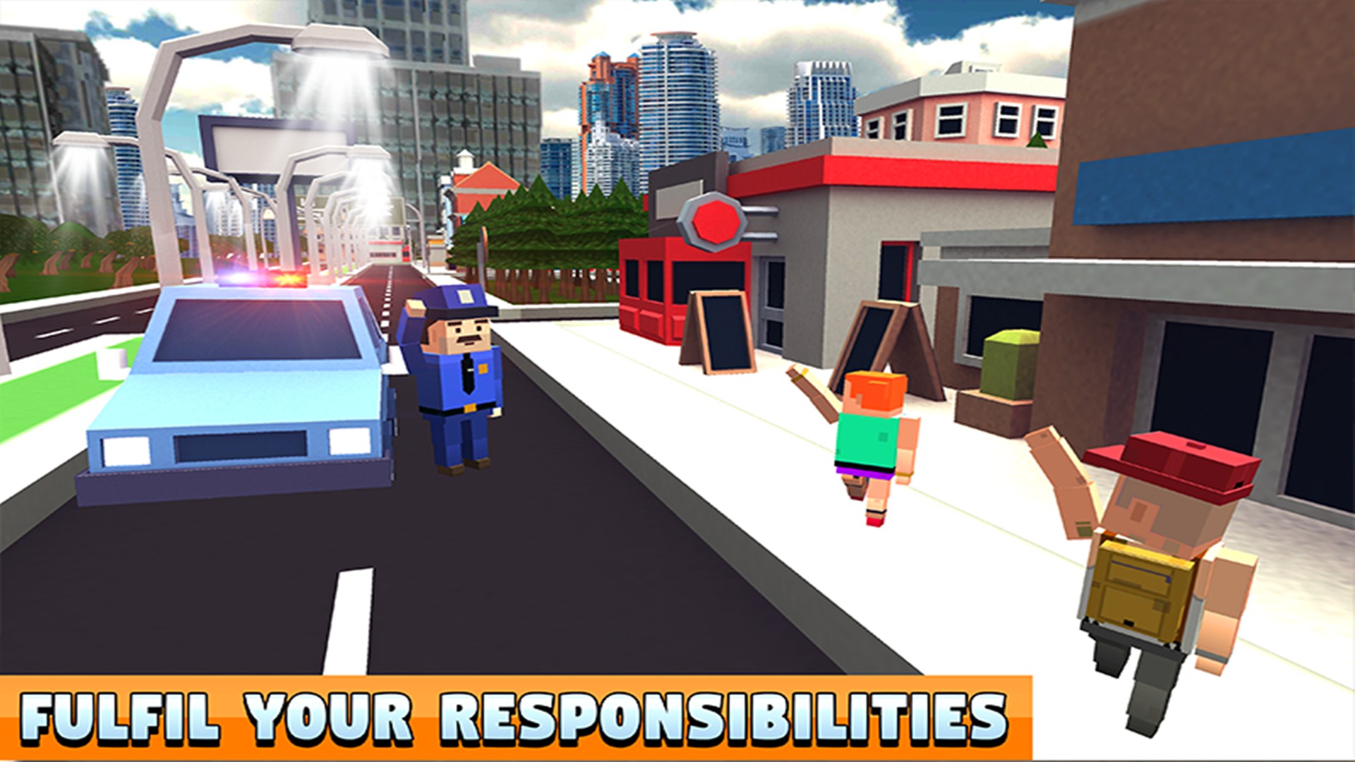 Blocky Police Dad Family: Criminals Chase Game - App on Amazon Appstore