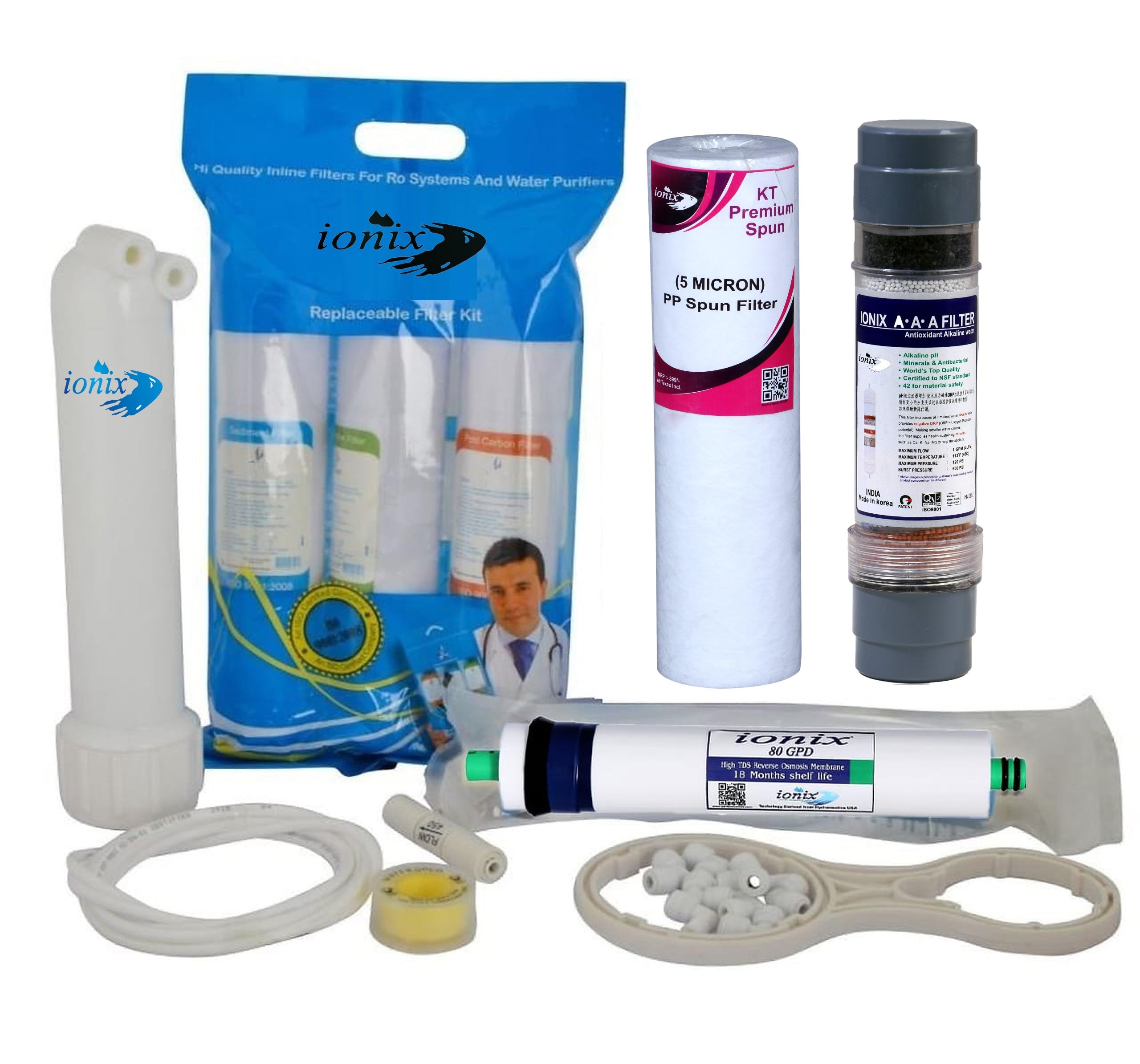 IONIX RO service kit with membrane , ro filter service kit , ro filter ...