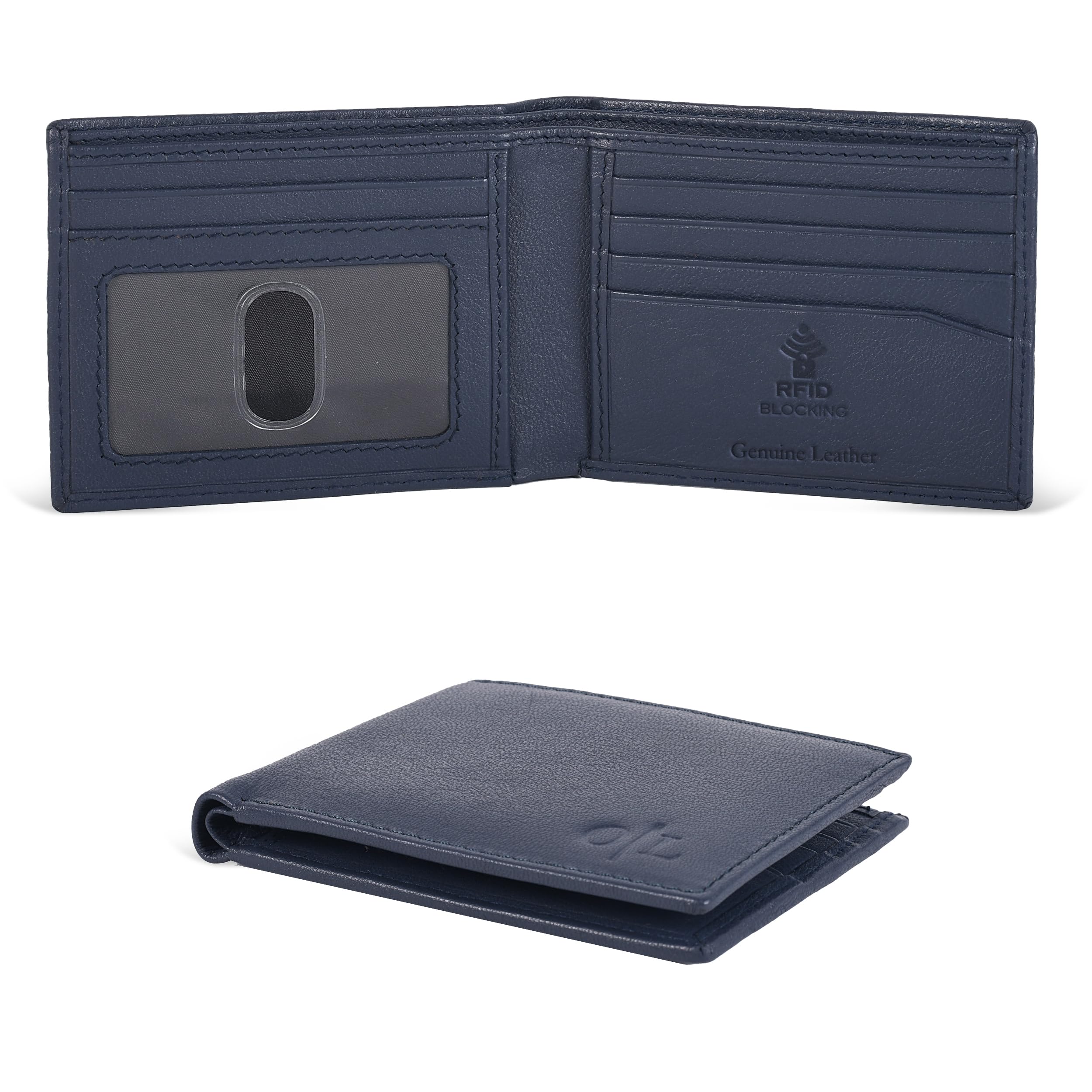 Amazon.com: Slim Leather Wallet for Men - RFID Wallets 6 Credit Card ...